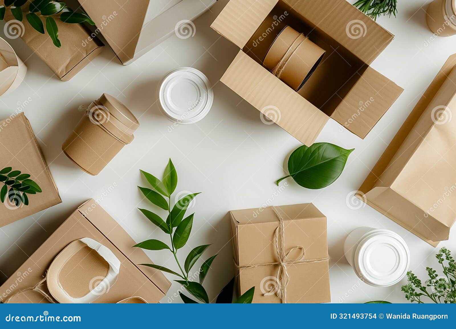 Sustainable Packaging Eco-friendly Packaging Material Stock ...