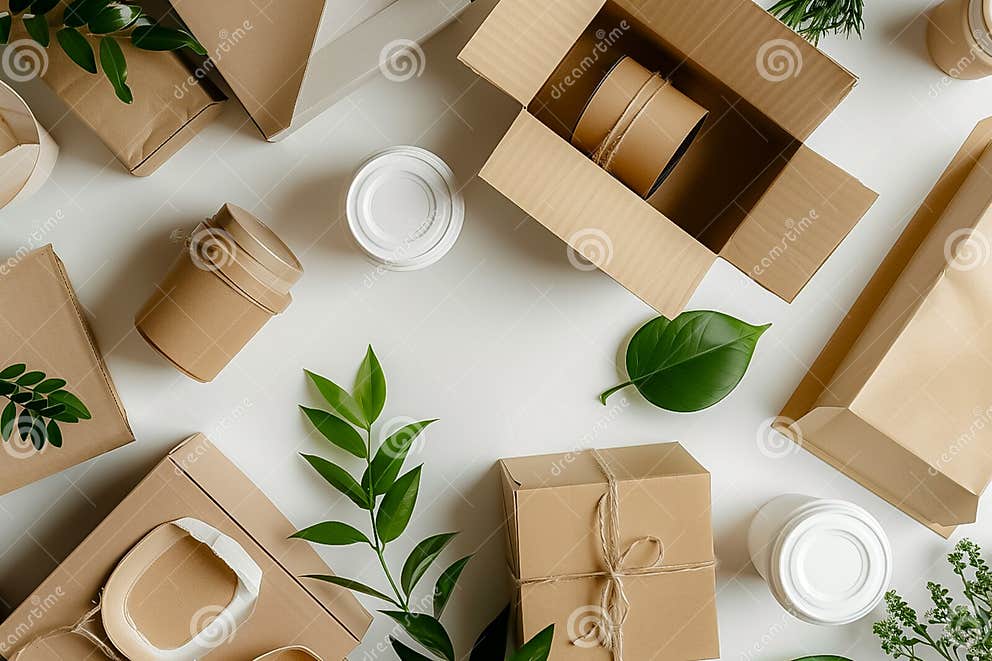 Sustainable Packaging Eco-friendly Packaging Material Stock ...