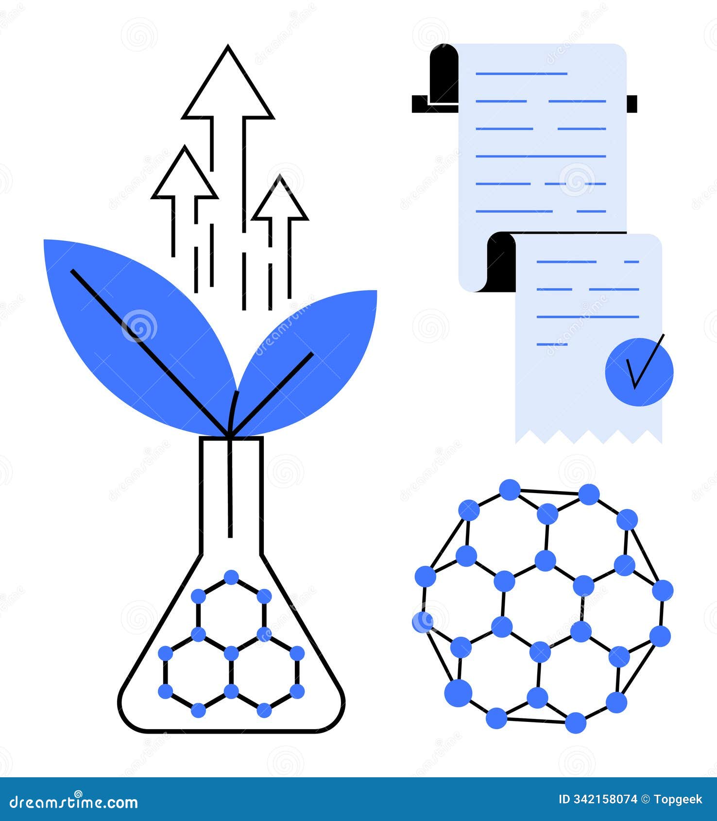 Sustainable Science with Graphene and Growth - Leaves in Beaker, Graph ...