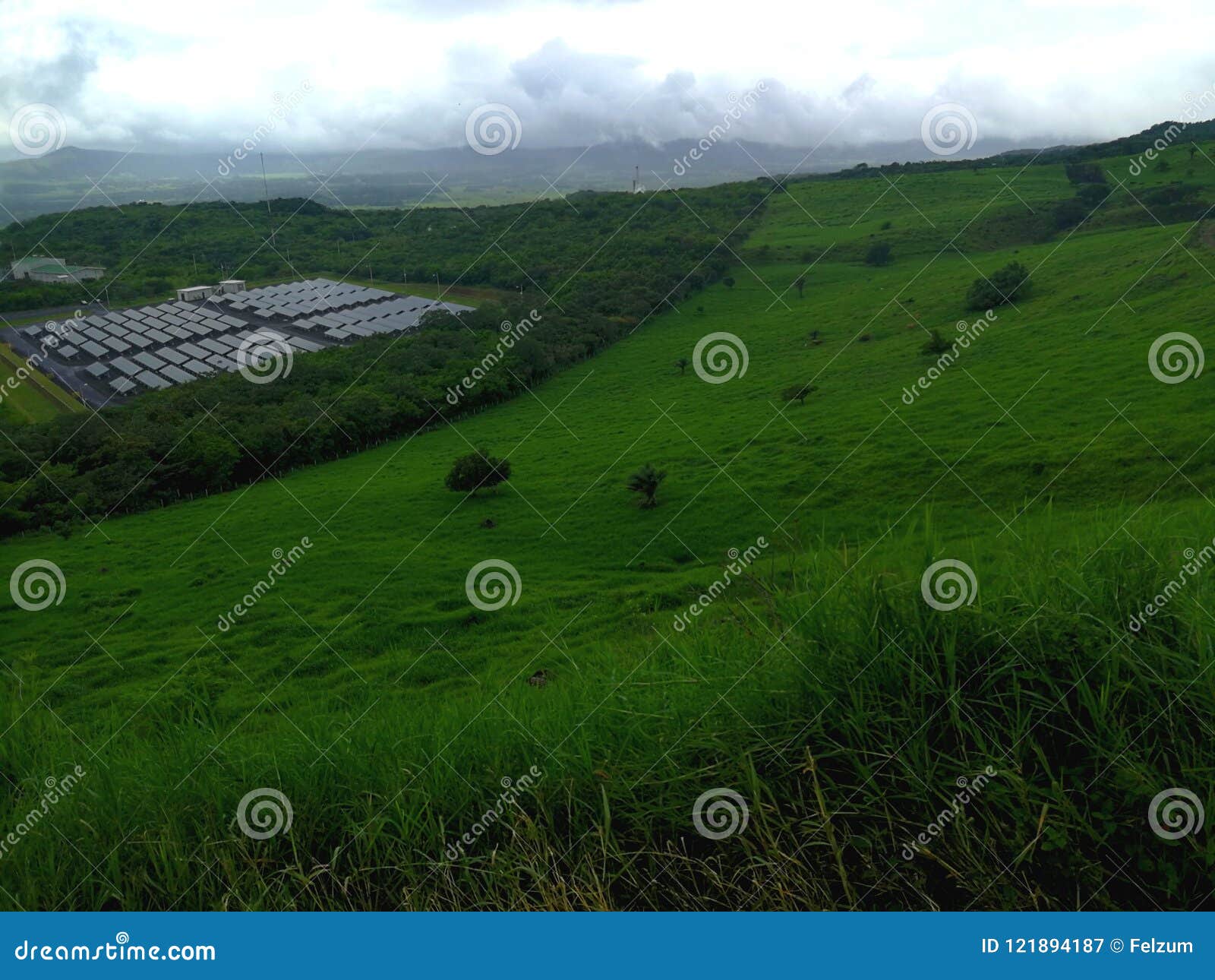 Geothermal Energy and Solar Panels System. Costa Rica Stock Image ...