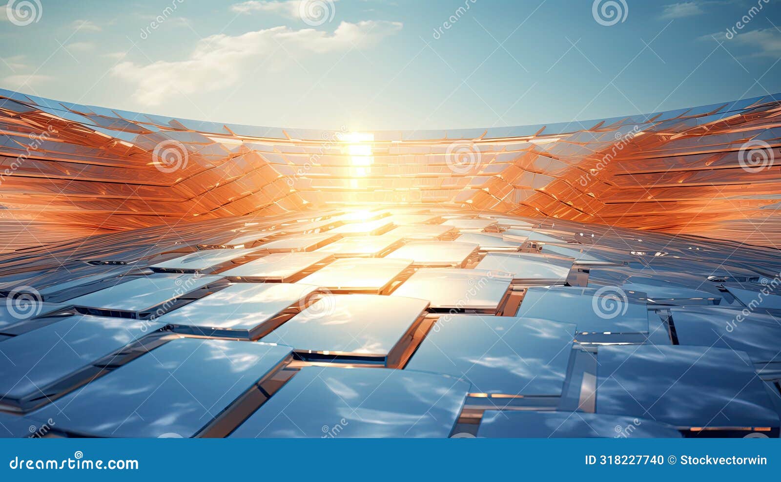 Sustainable Sun Solar Panel Stock Illustration - Illustration of lives ...