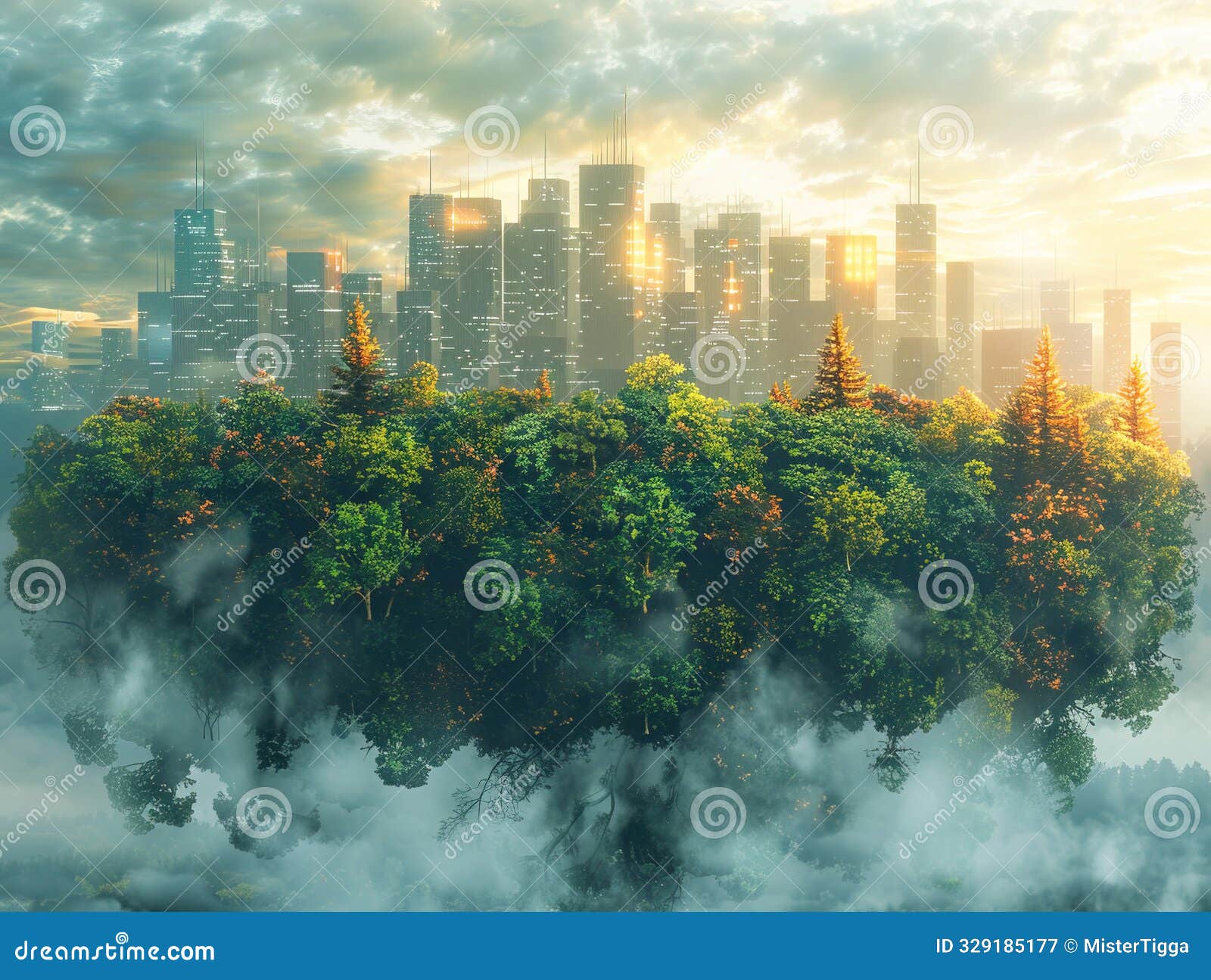 Sustainable Tech Conception. Modern City and Environmental Technology ...