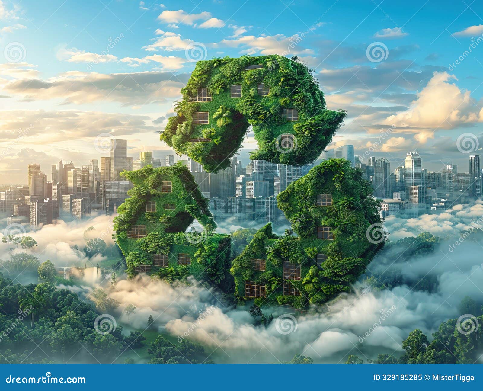 Sustainable Tech Conception. Modern City and Environmental Technology ...