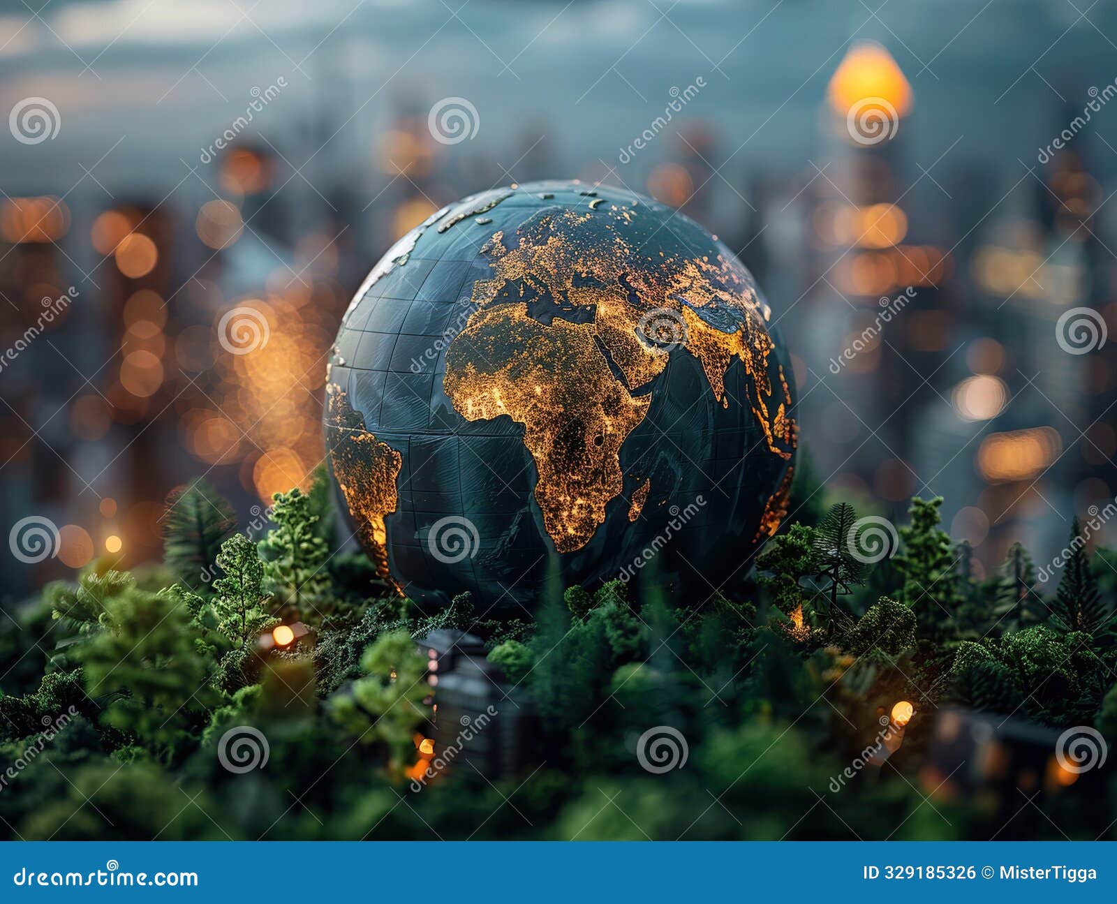 Sustainable Tech Conception. Modern City and Environmental Technology ...