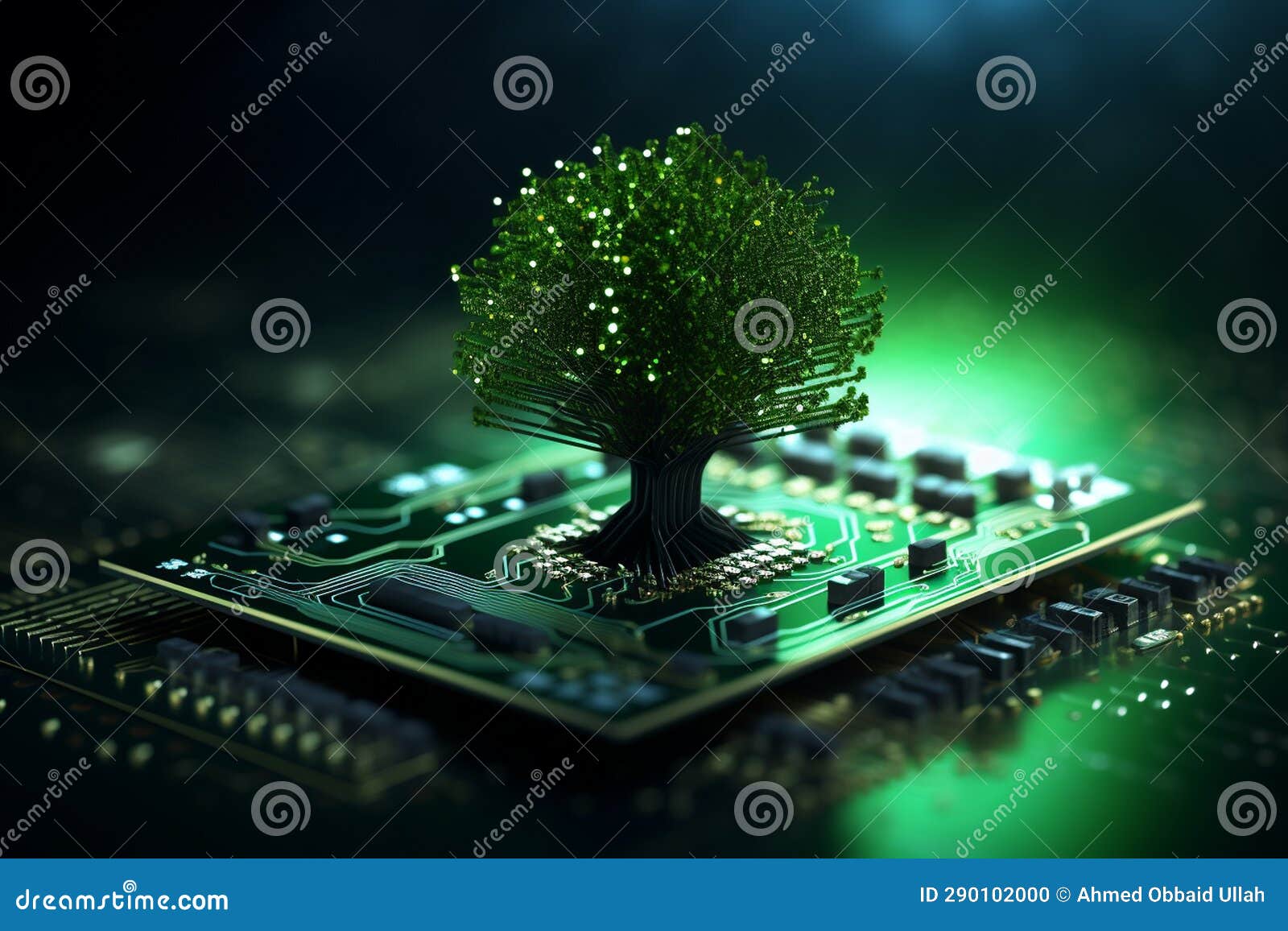 Sustainable Tech Growth and Environmental Balance. Generative by Ai ...