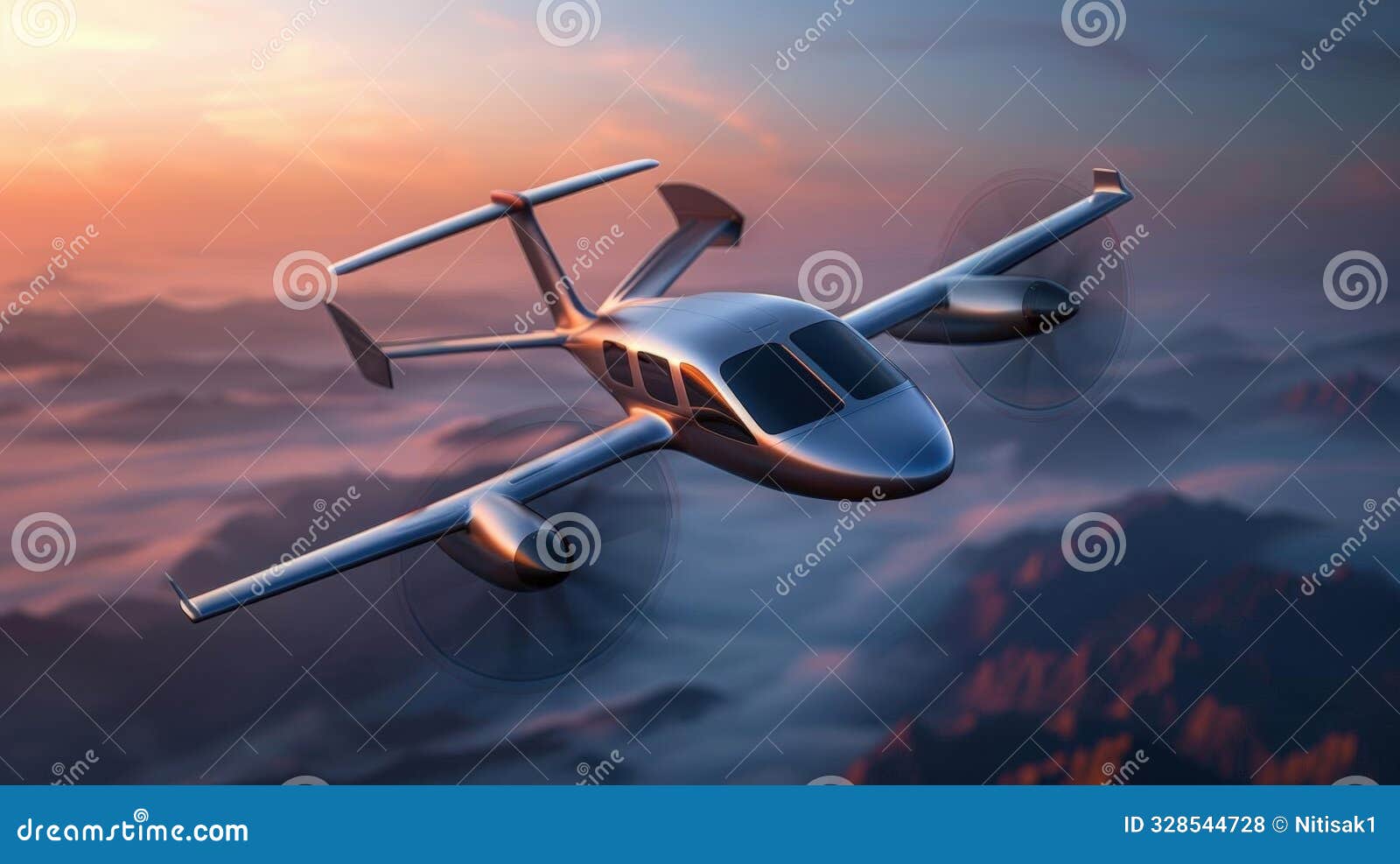 Sustainable Transportation Electric Aircraft Stock Illustration ...