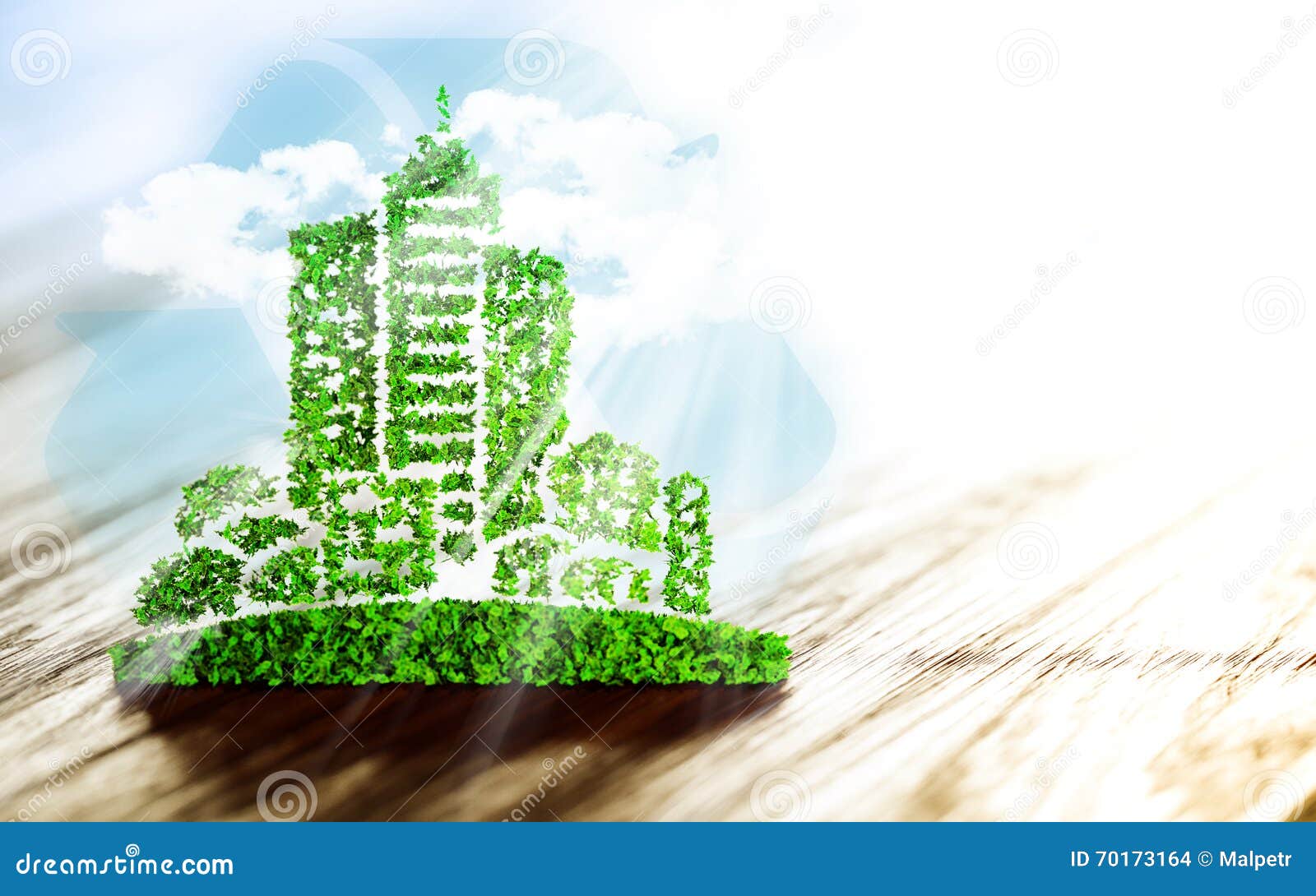 Cityscape Of Sustainable City Island Development Royalty-Free ...