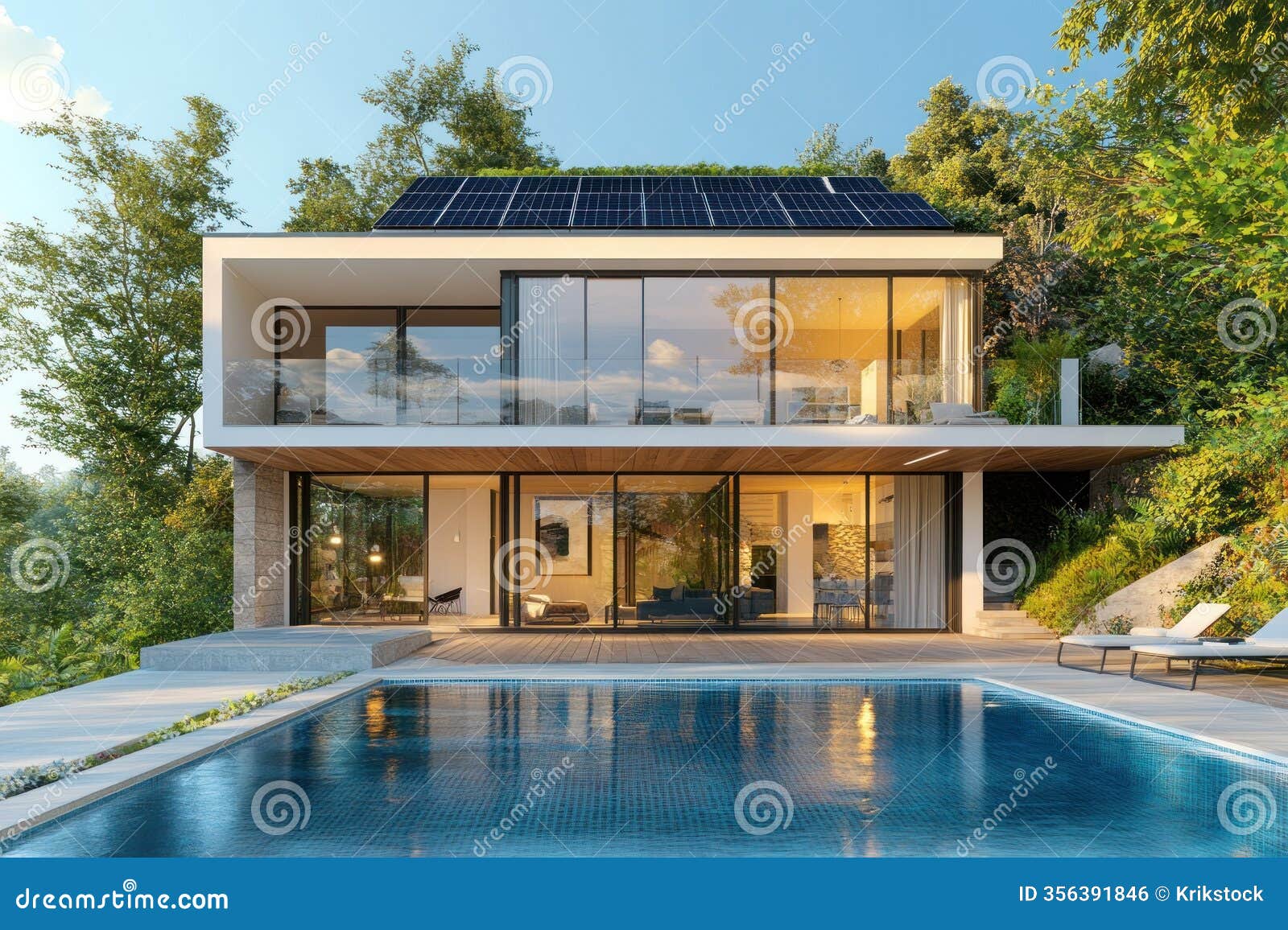 Sustainable Villa with Solar Panels, Infinity Pool, and Modern ...