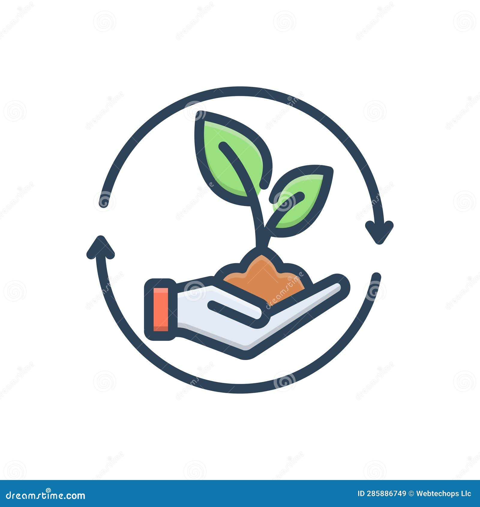 Color Illustration Icon for Sustained, Continuous and Ecology Stock ...