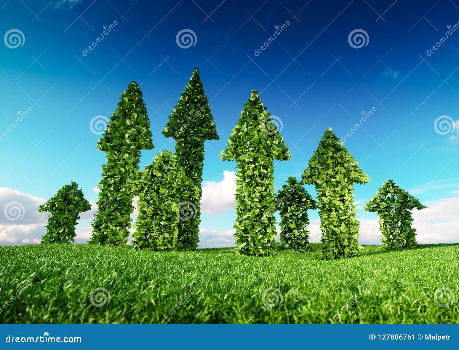 Sustaining Eco Growth And Sustainable Development Concept. 3d Il Stock ...