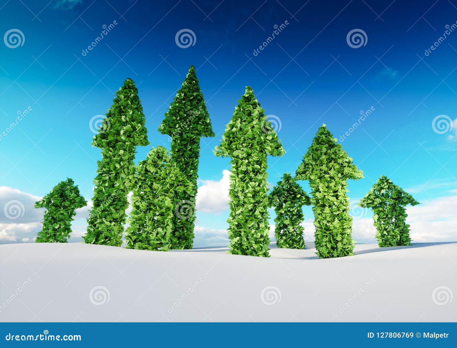 Sustaining Eco Growth and Sustainable Development Concept. 3d Il Stock ...