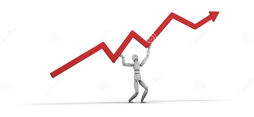 Sustentando a Linha Do Aumento Ilustração Stock - Ilustração de pontos ...