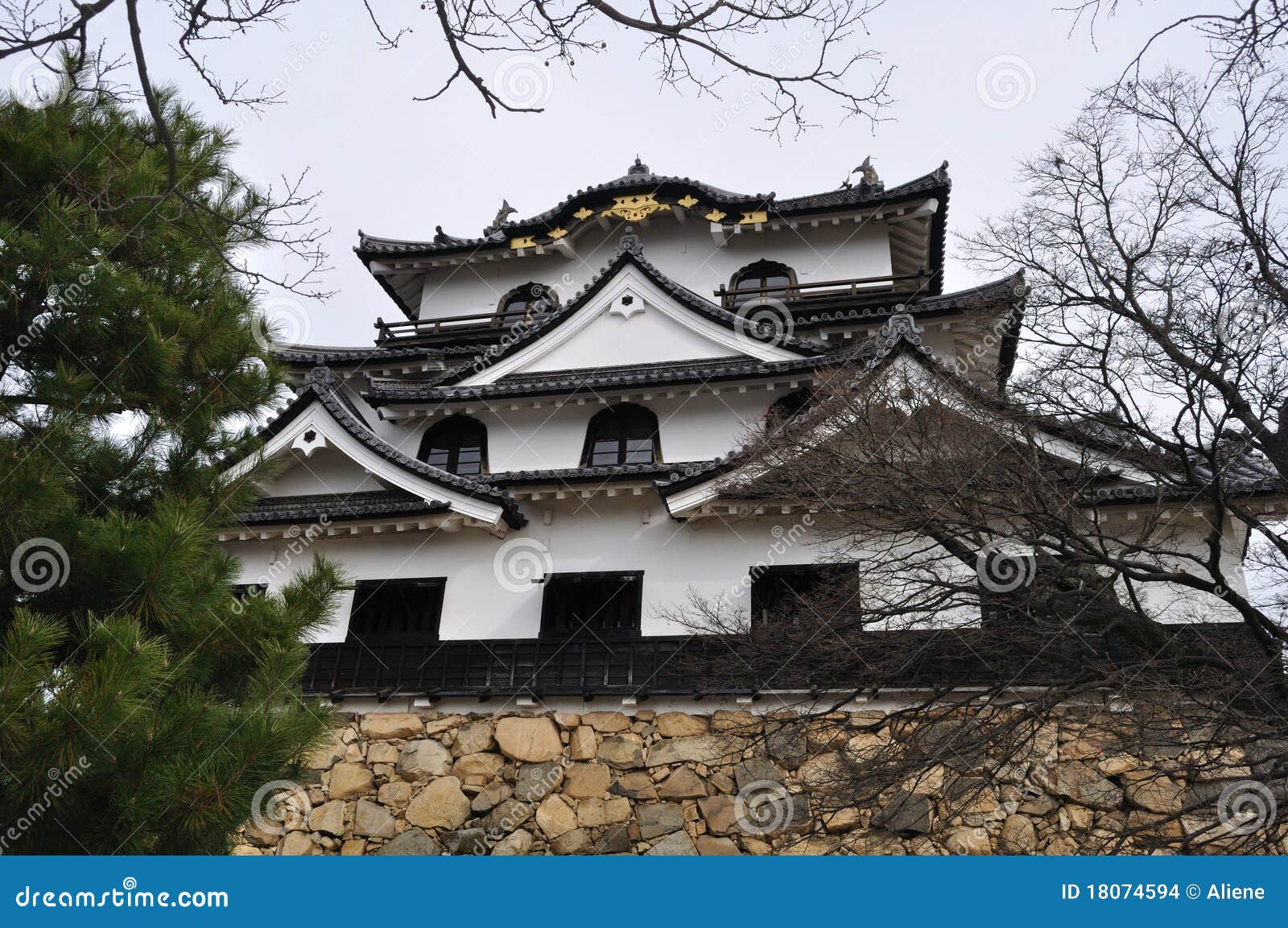 Sustento Do Castelo De Hikone (Hikone Jo) Foto de Stock - Imagem de ...