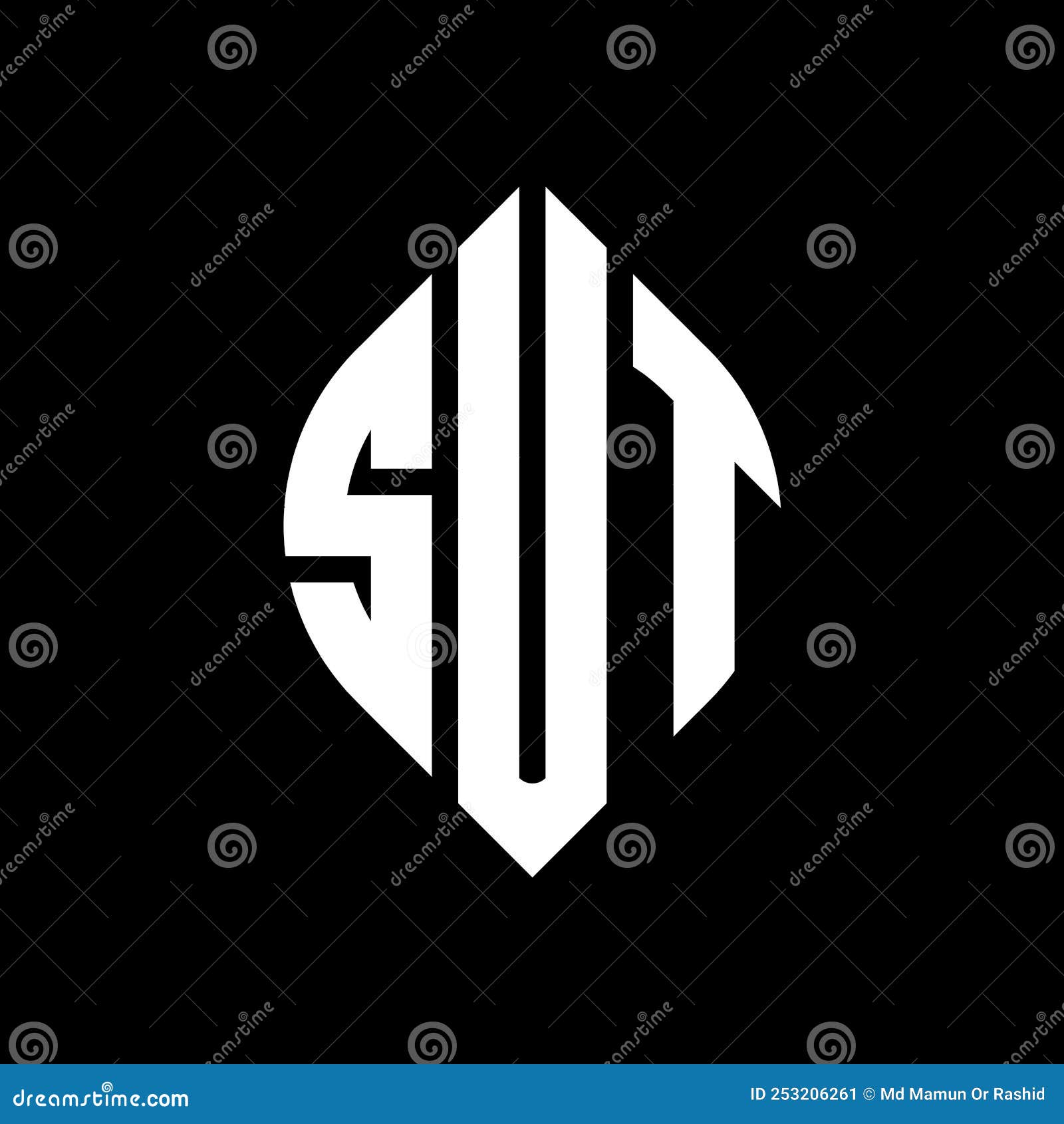 SUT Circle Letter Logo Design with Circle and Ellipse Shape. SUT ...