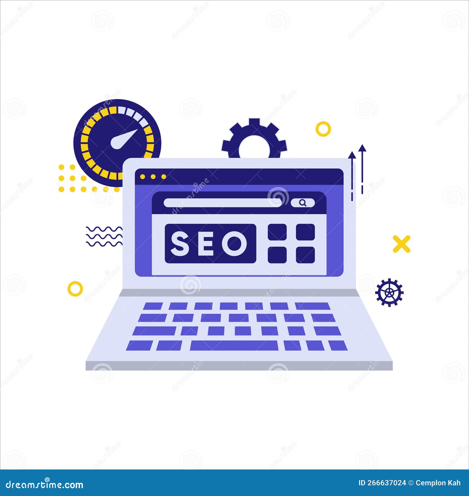 SEO Illustration 1 stock vector. Illustration of sketch - 266637024