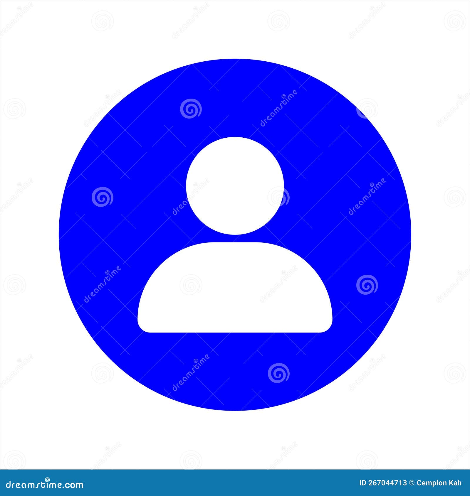Blue Flat Contact Icon stock vector. Illustration of signage - 267044713