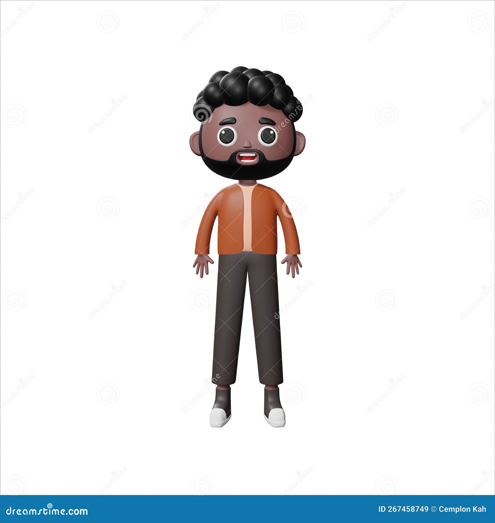 3D Man Character Illustration Stock Vector - Illustration of ...