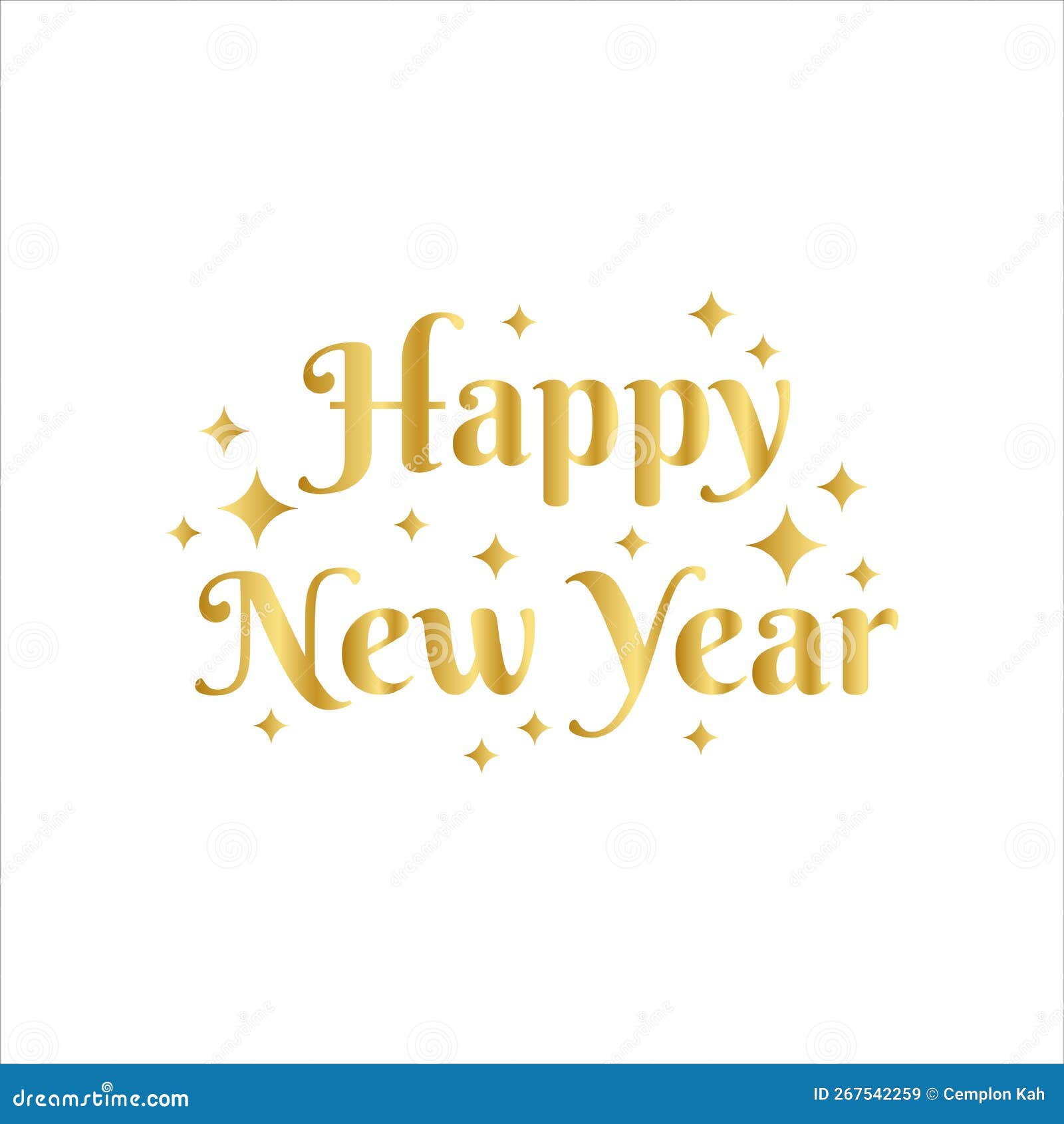 Flat Happy New Years Lettering Stock Vector - Illustration of text ...