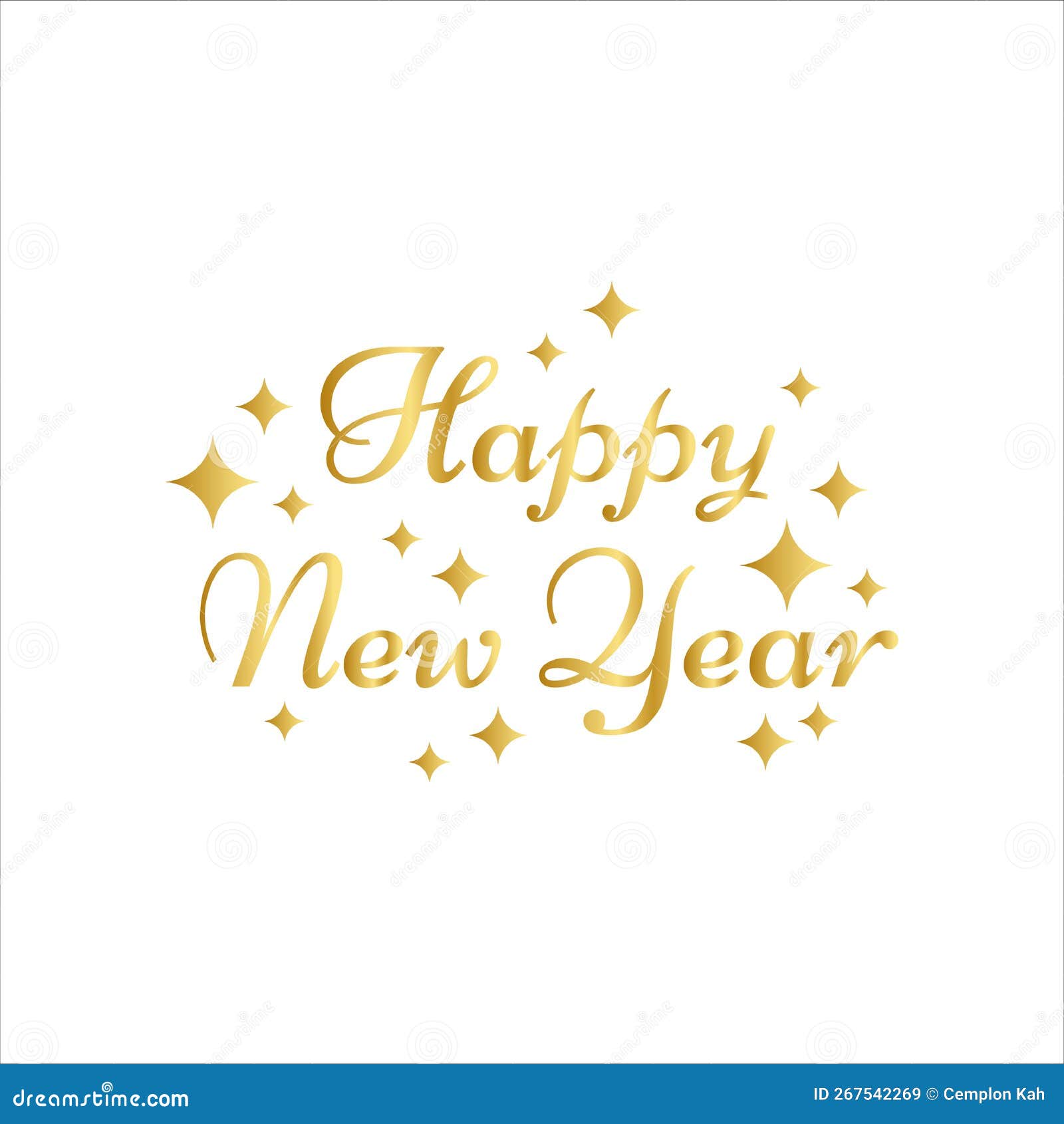 Flat Happy New Years Lettering Stock Vector - Illustration of suitable ...