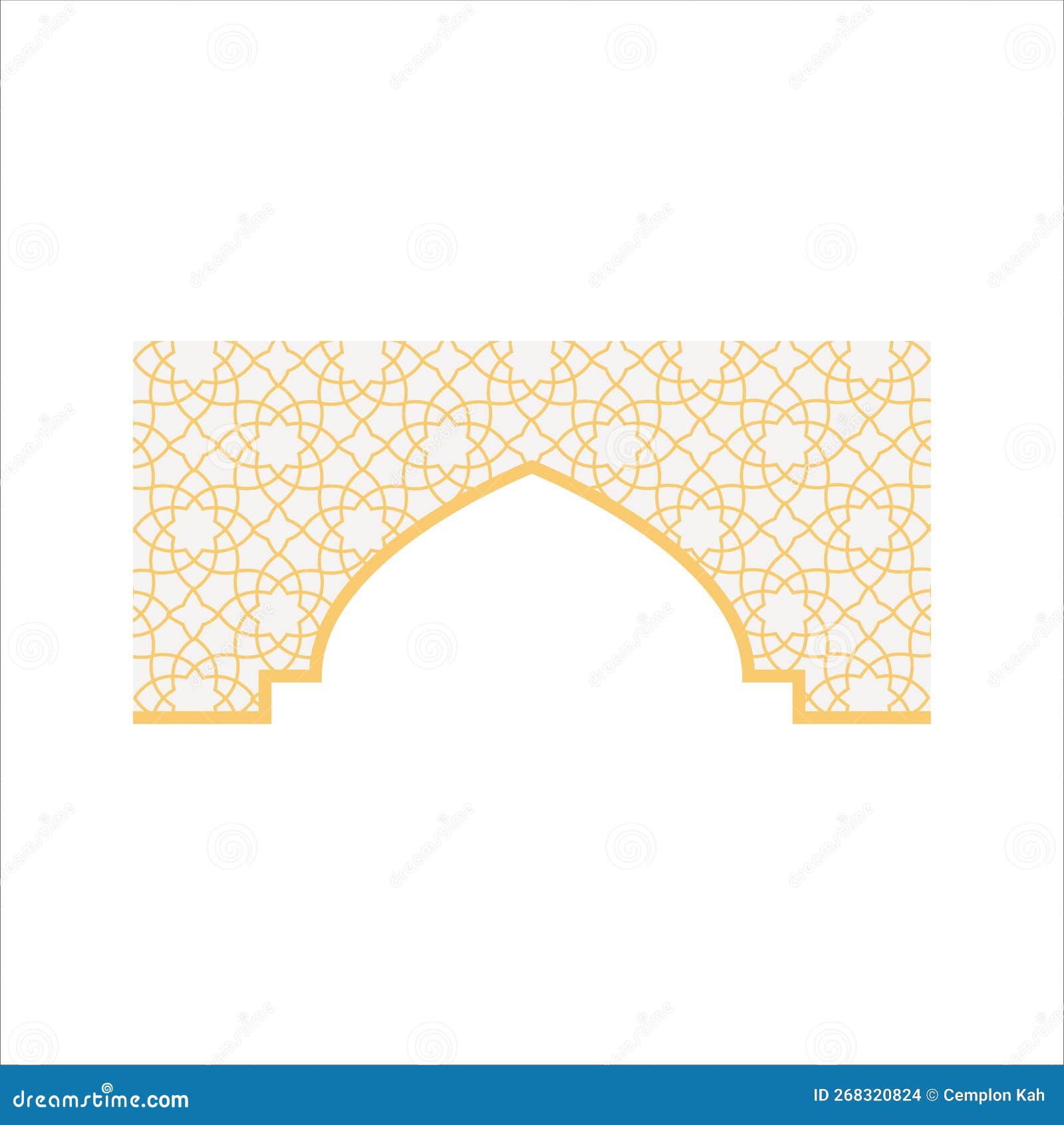 Flat Islamic Border stock vector. Illustration of document - 268320824
