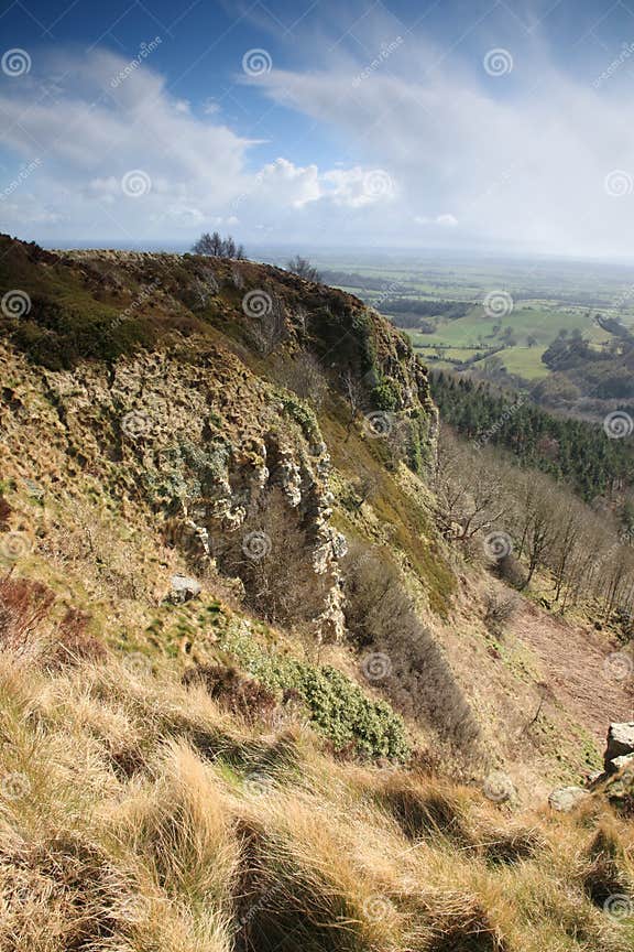 Sutton Bank and blue sky stock image. Image of scene, rock - 4838743