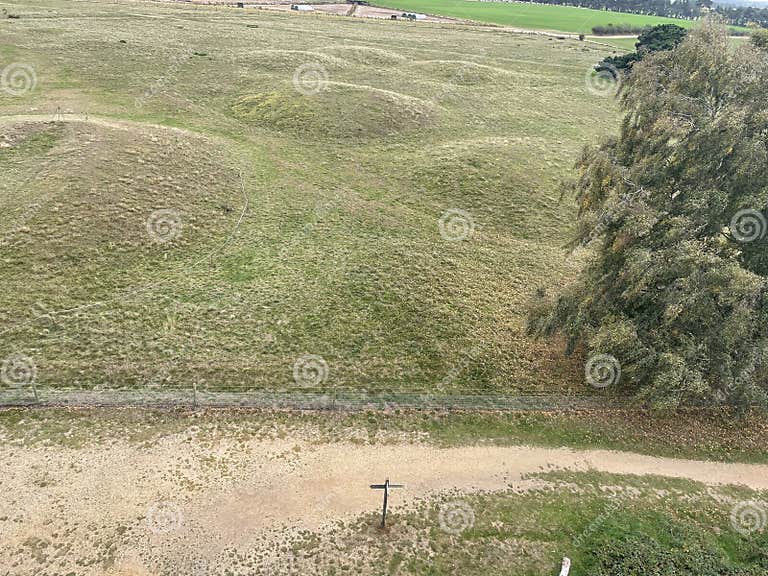 Sutton Hoo burial mounds stock photo. Image of mounds - 294174390