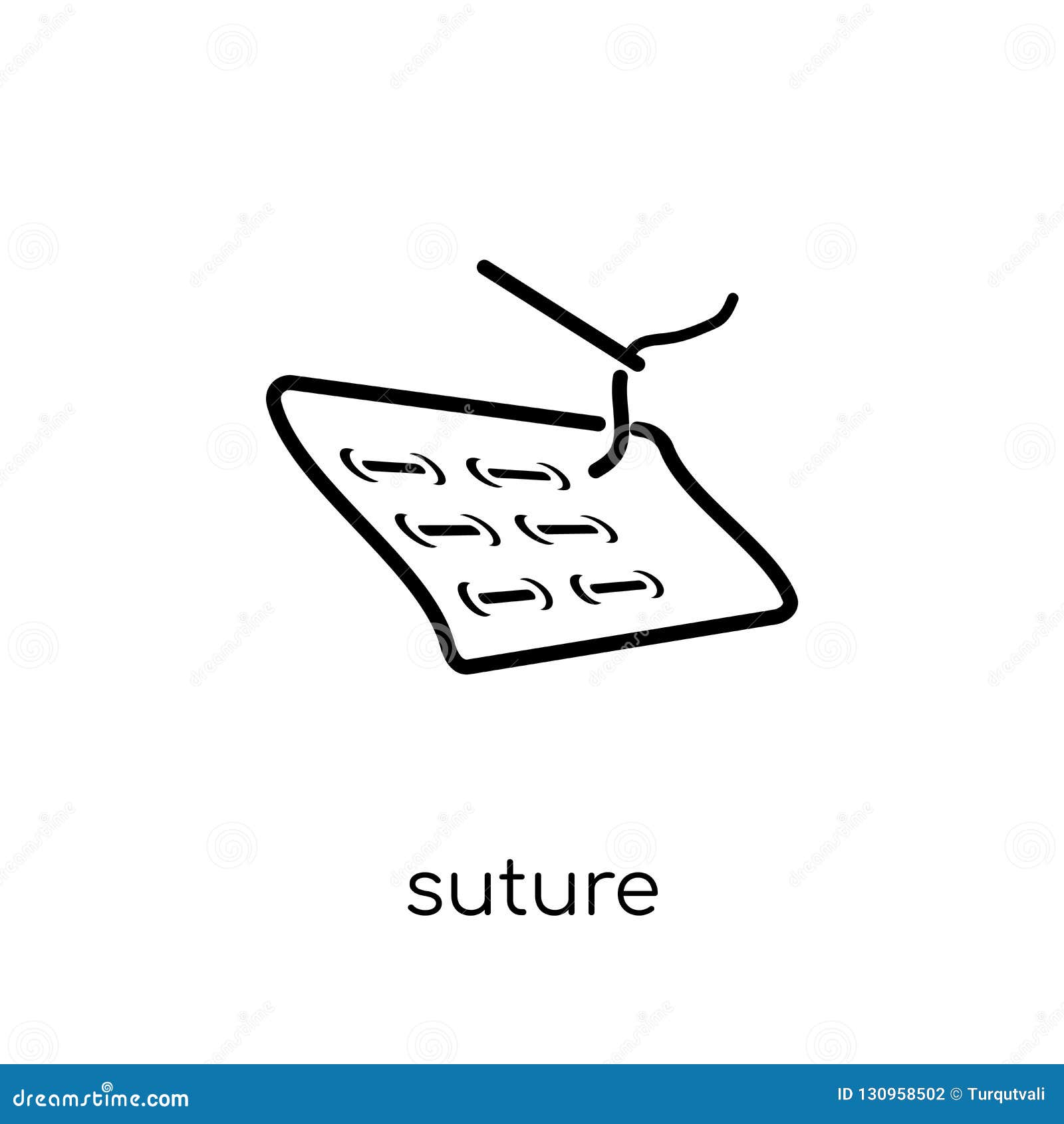 Suture Icon From Sew Collection. Vector Illustration | CartoonDealer ...