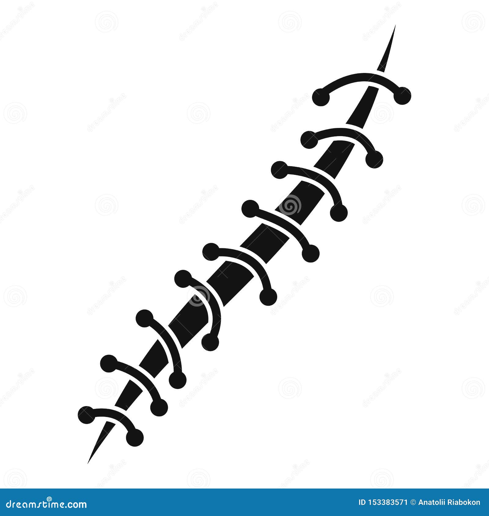 Laceration Suture Icon, Isometric Style Cartoon Vector | CartoonDealer ...