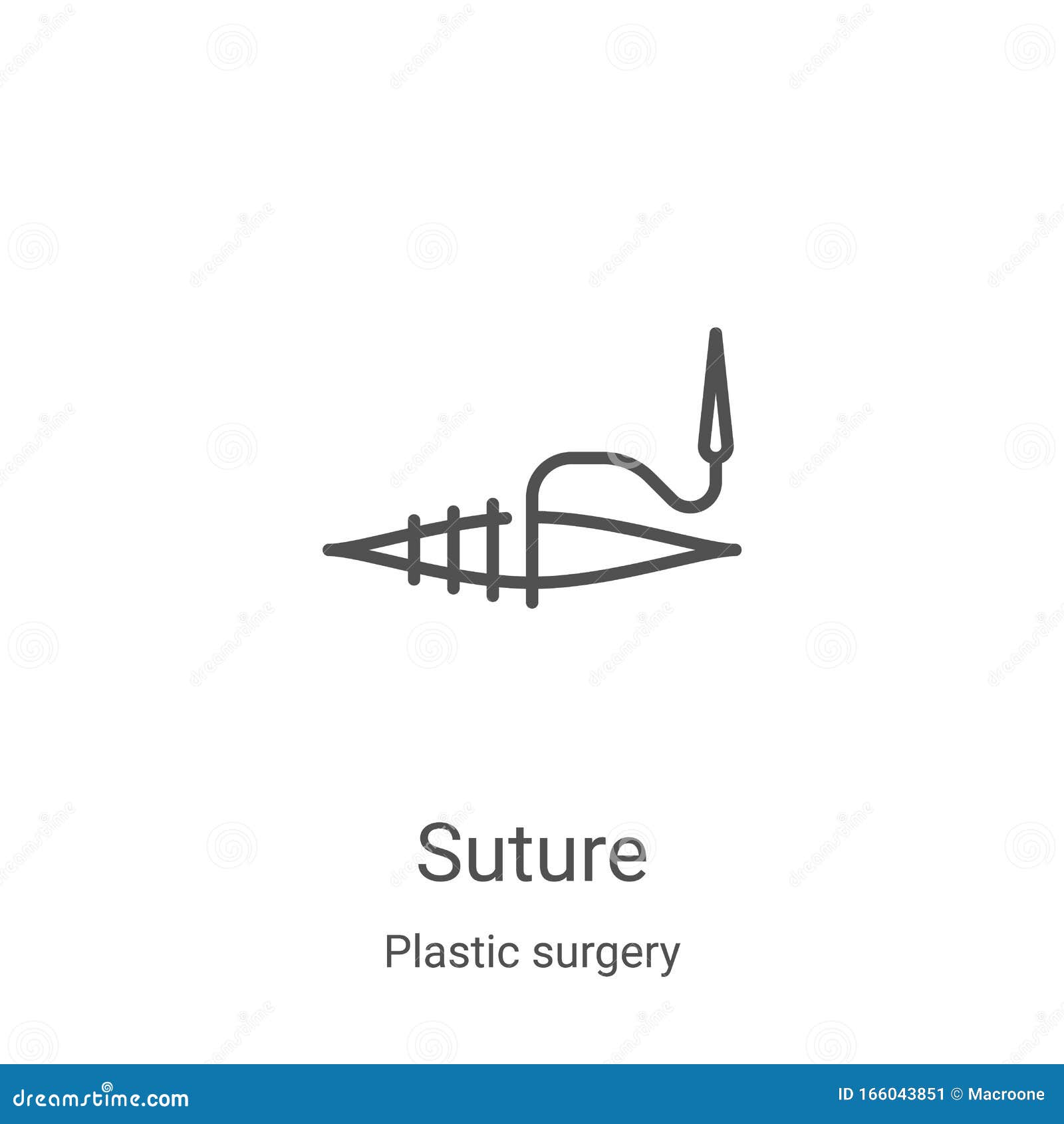 Suture Vector Icon In 6 Different Modern Styles. Black, Two Colored ...
