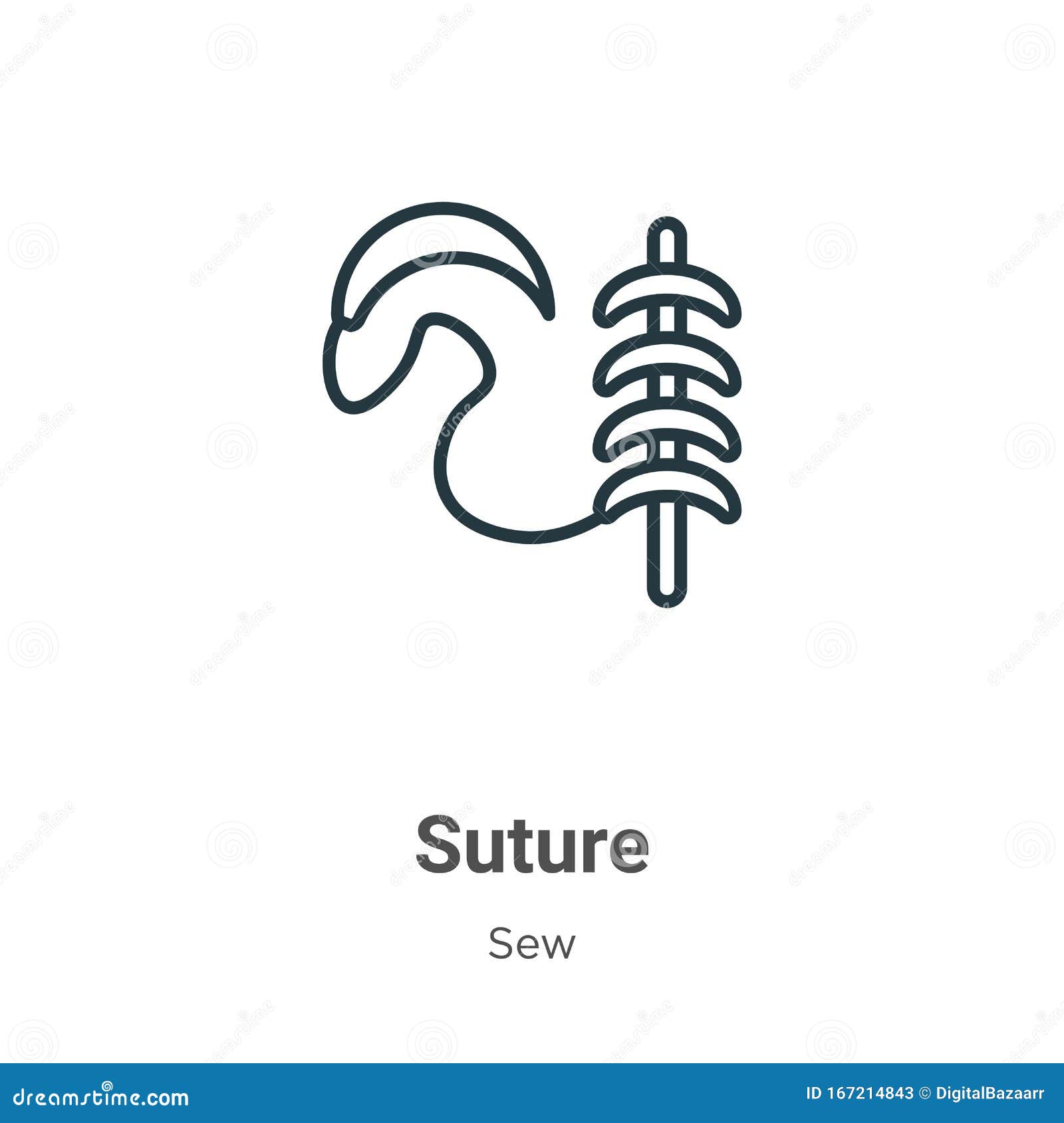 Thin Suture Icon, Isometric Style Vector Illustration | CartoonDealer ...