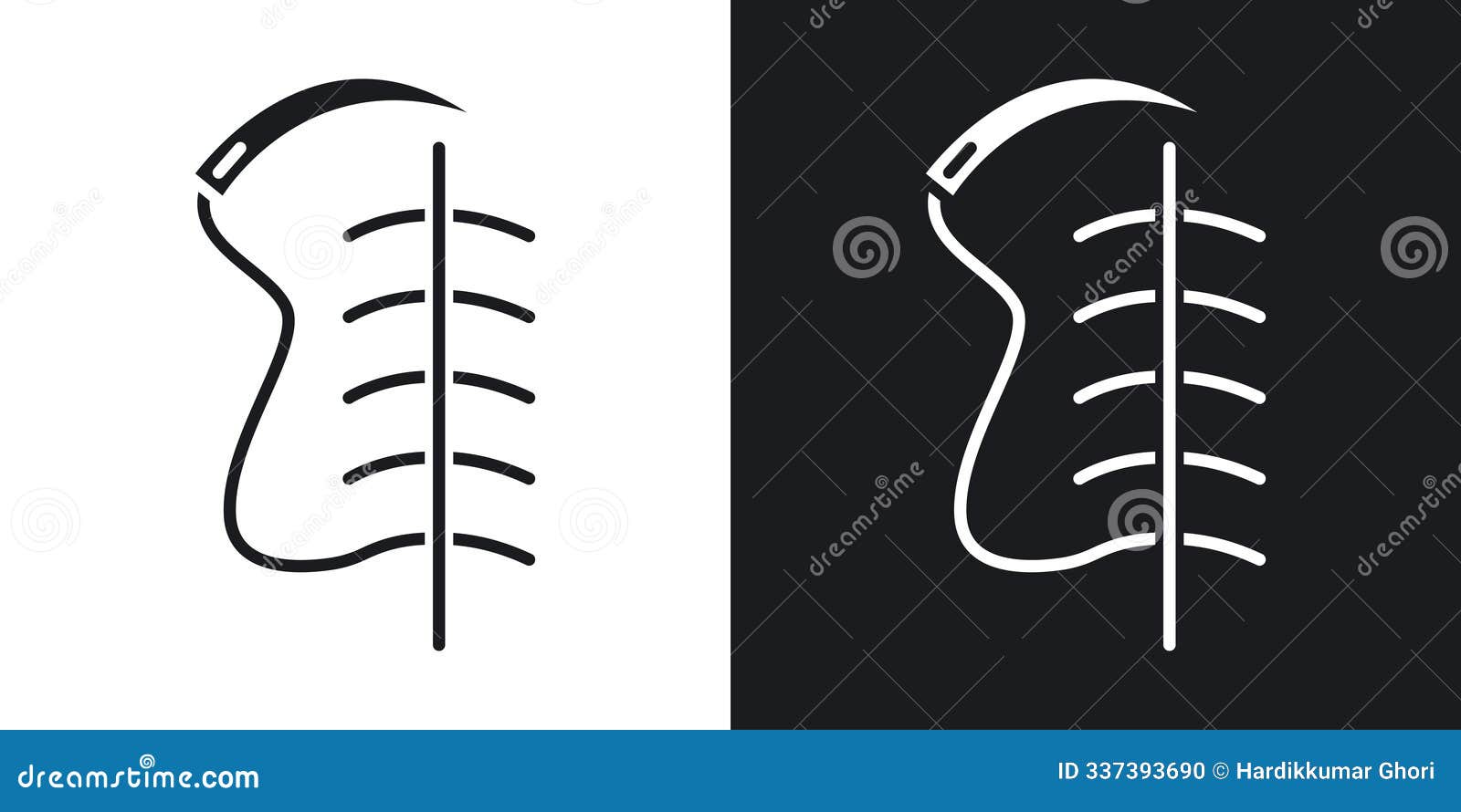 Suture Vector Icon In 6 Different Modern Styles. Black, Two Colored ...