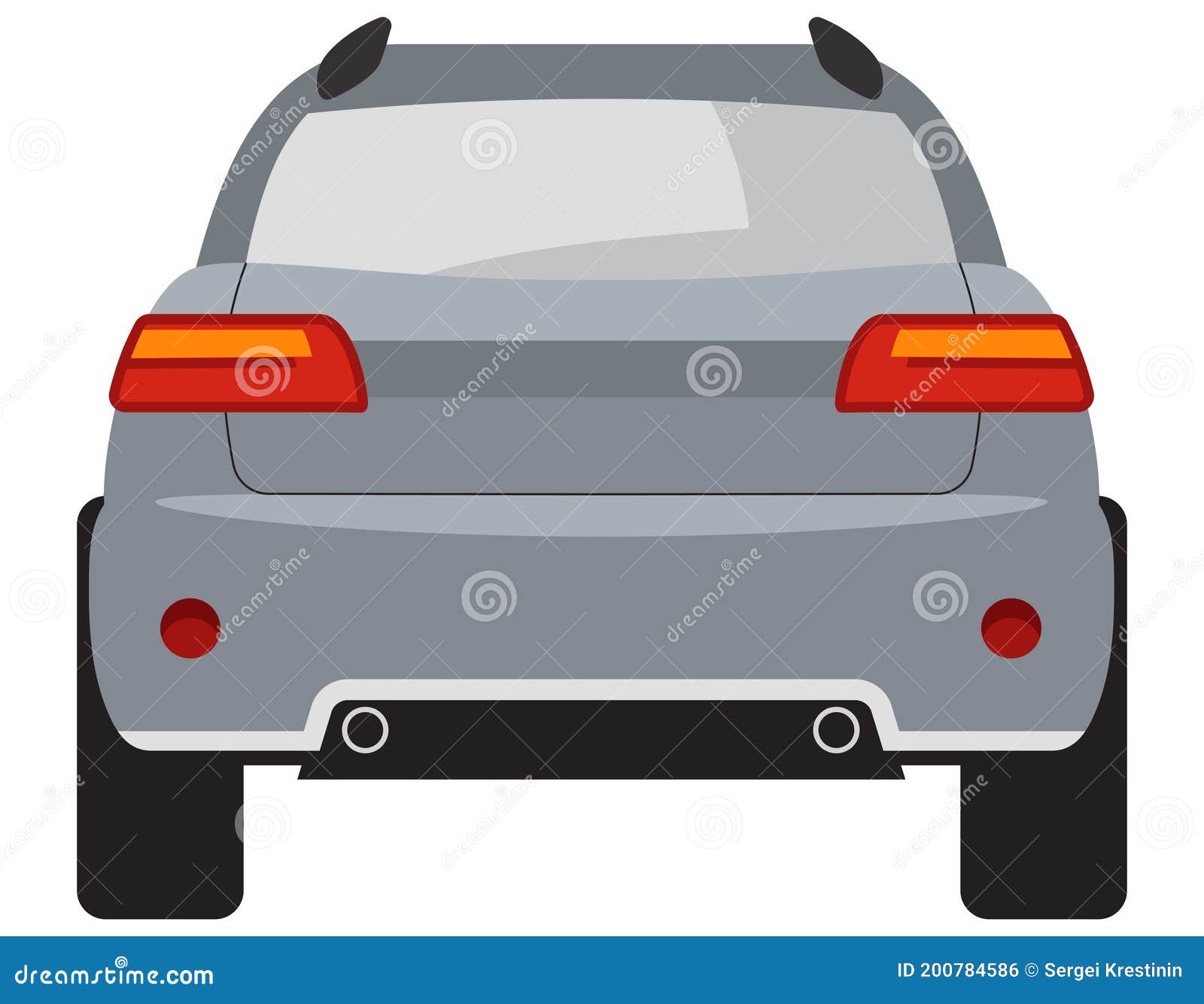 SUV back view. stock vector. Illustration of shape, model - 200784586