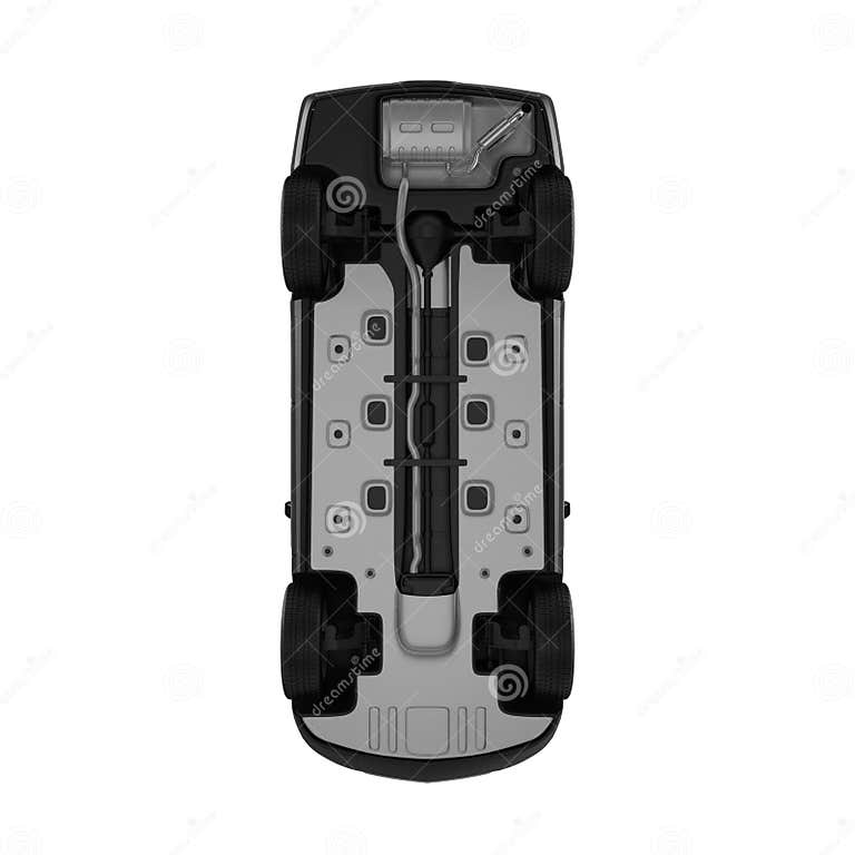 SUV Bottom on White. 3D Illustration Stock Illustration - Illustration ...