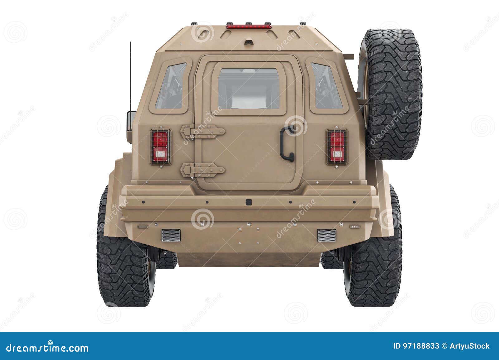 Suv car, back view stock illustration. Illustration of drive - 97188833