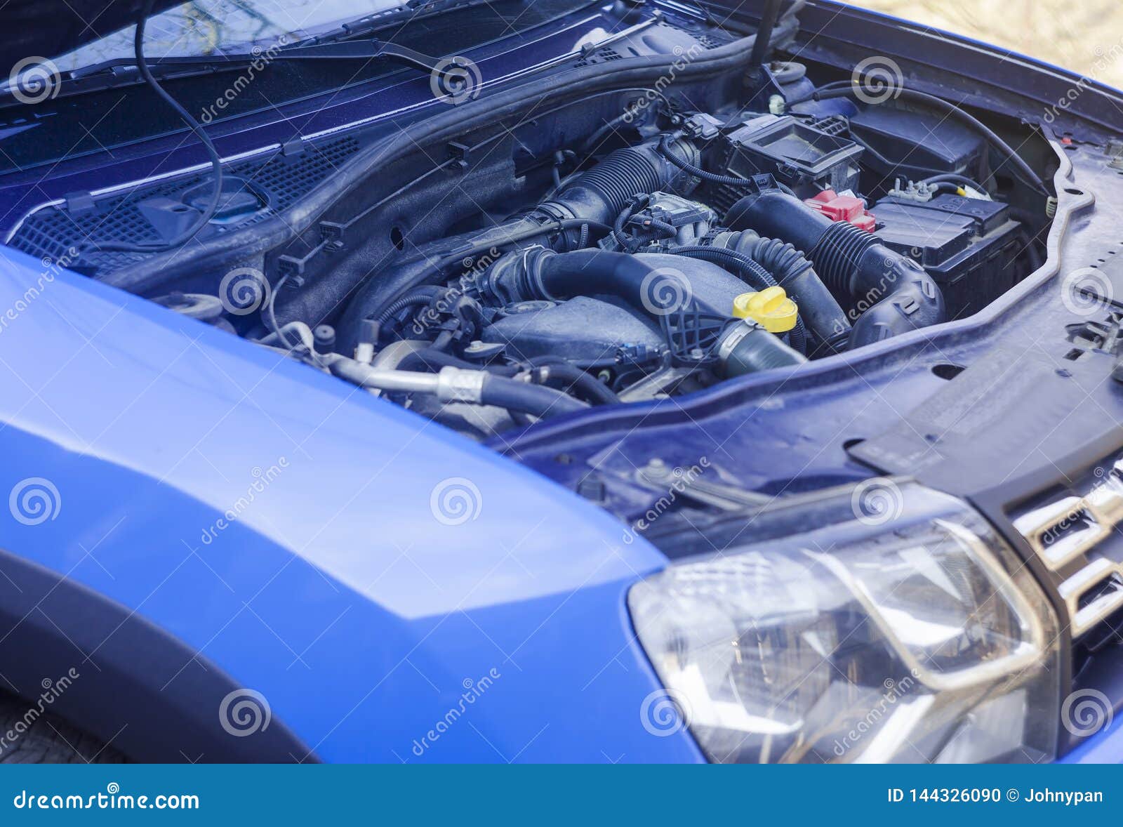 SUV car engine stock photo. Image of automotive, equipment - 144326090