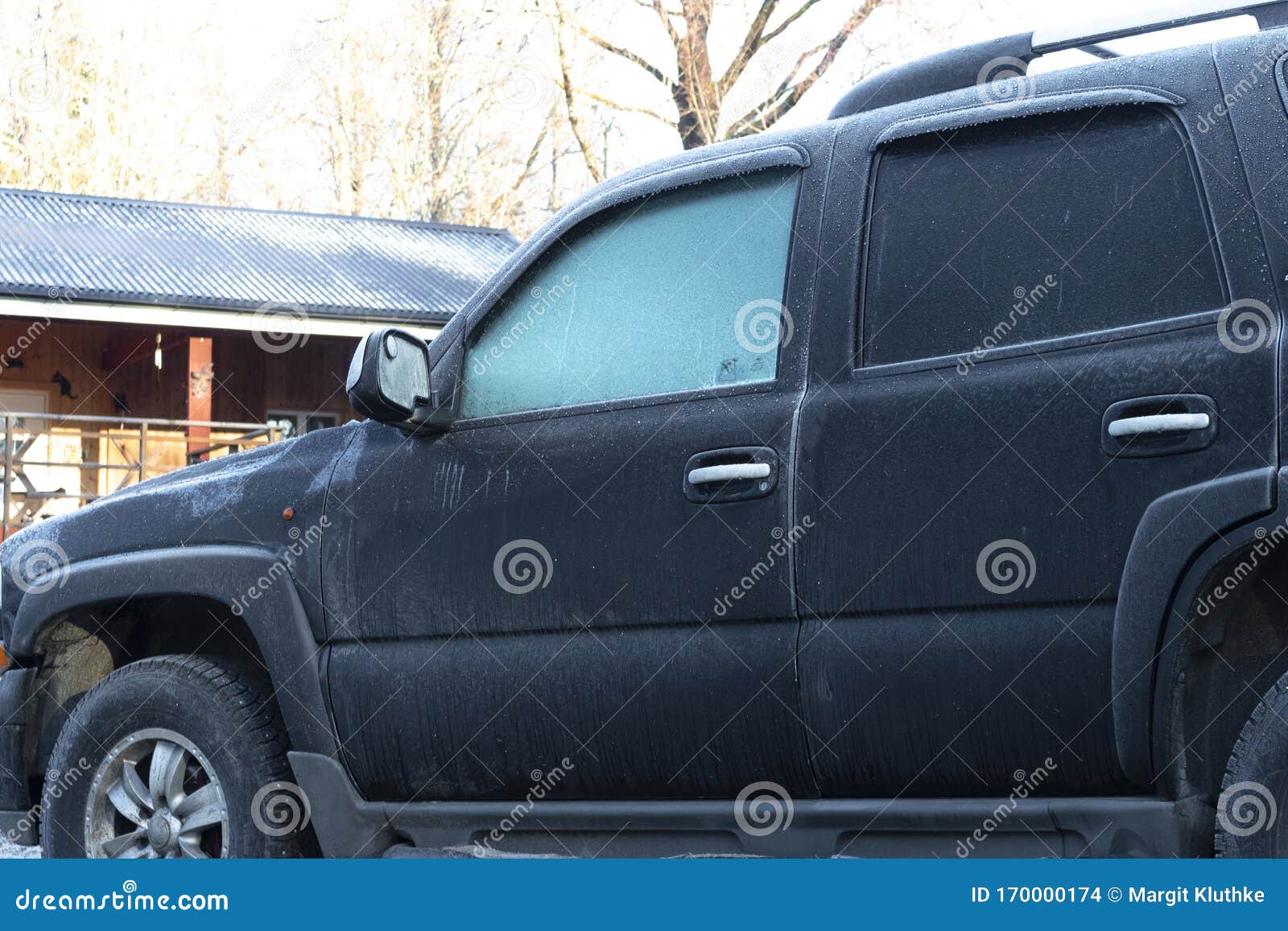 Suv / Car with Icy Windows in Winter Stock Photo - Image of high, drive ...