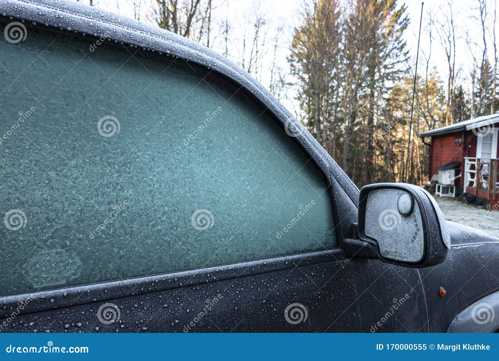 Suv / Car with Icy Windows in Winter Stock Image - Image of season ...