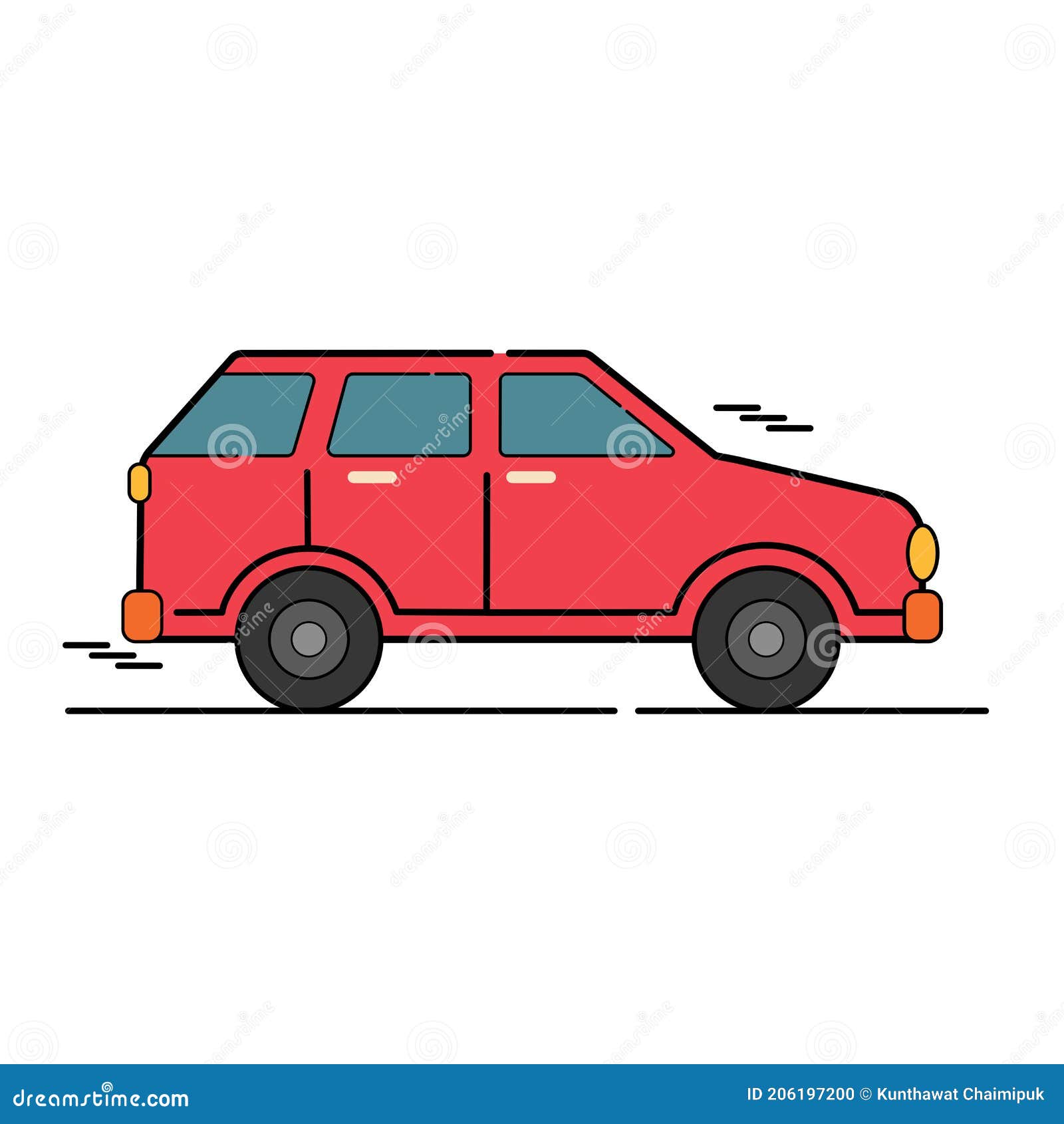 Suv Car Isolation Icon on White Background. Stock Vector - Illustration ...