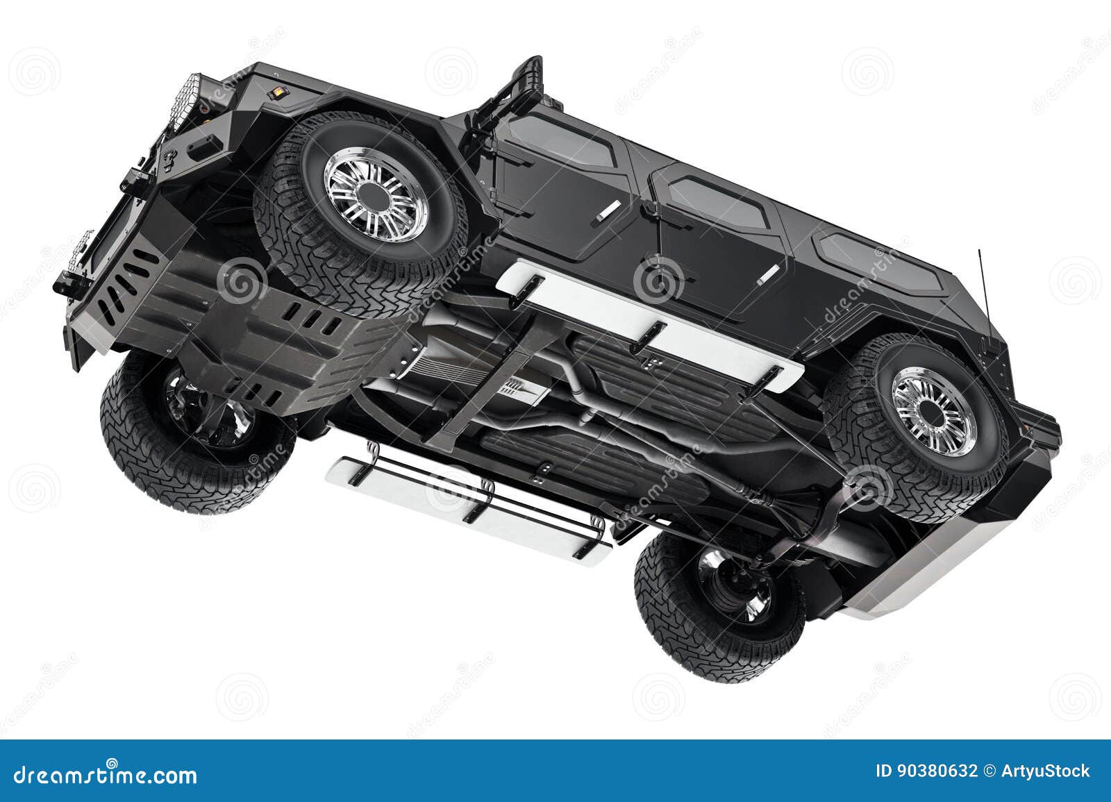 Suv Car 4wd Suspension, Bottom View Stock Image | CartoonDealer.com ...