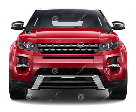 Suv compact rouge illustration stock. Illustration du véhicule - 44418262