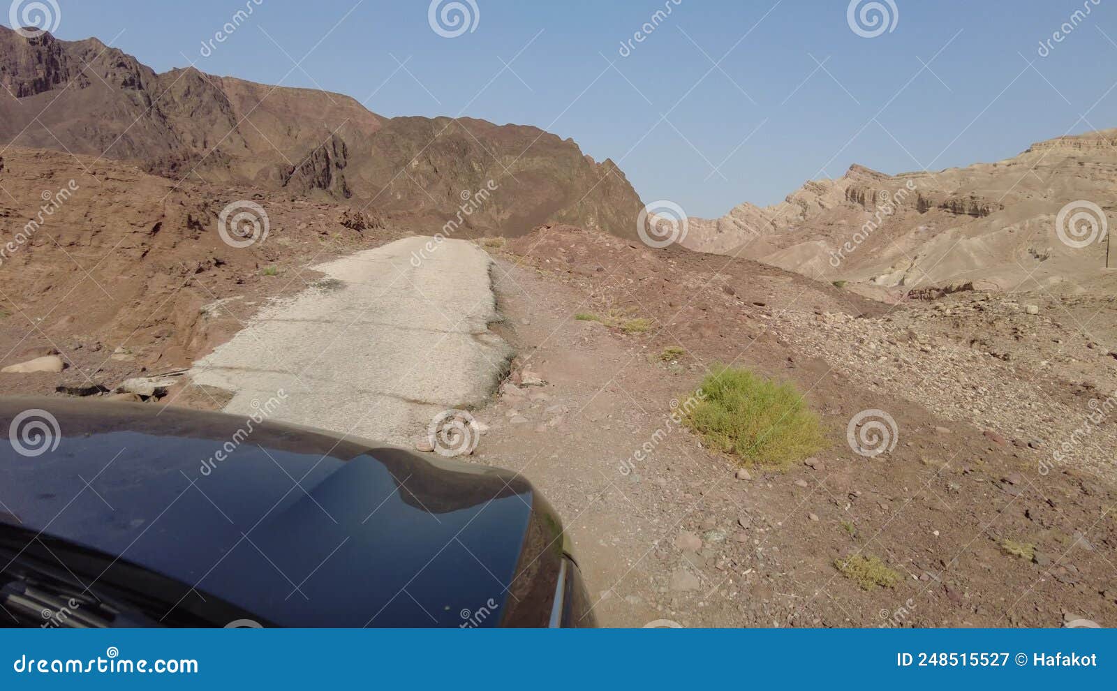 SUV Journey on Ruined Roads in the Desert Stock Video - Video of ...