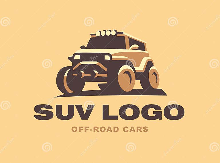 SUV Logo Car Emblem, Color Version Stock Vector - Illustration of ...