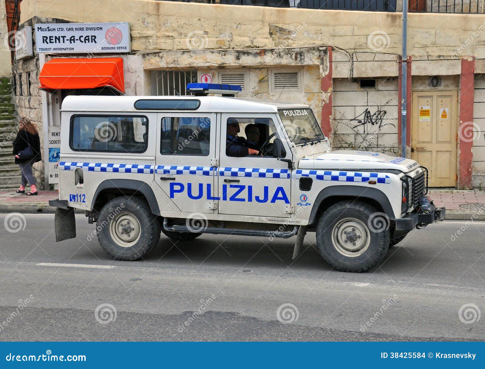 SUV police of Malta editorial stock image. Image of rover - 38425584