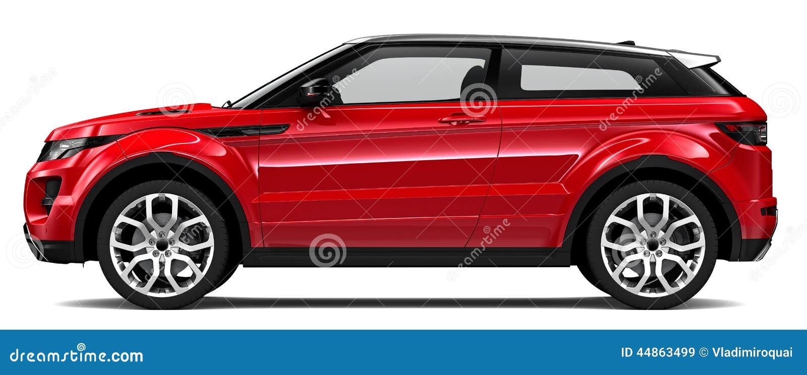 SUV rouge compact illustration stock. Illustration du fond - 44863499