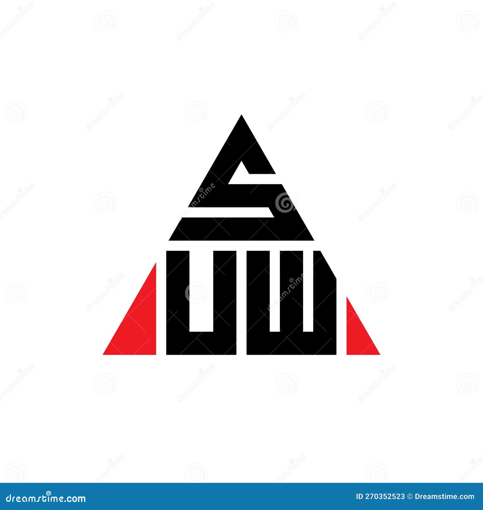 SUW Triangle Letter Logo Design with Triangle Shape. SUW Triangle Logo ...