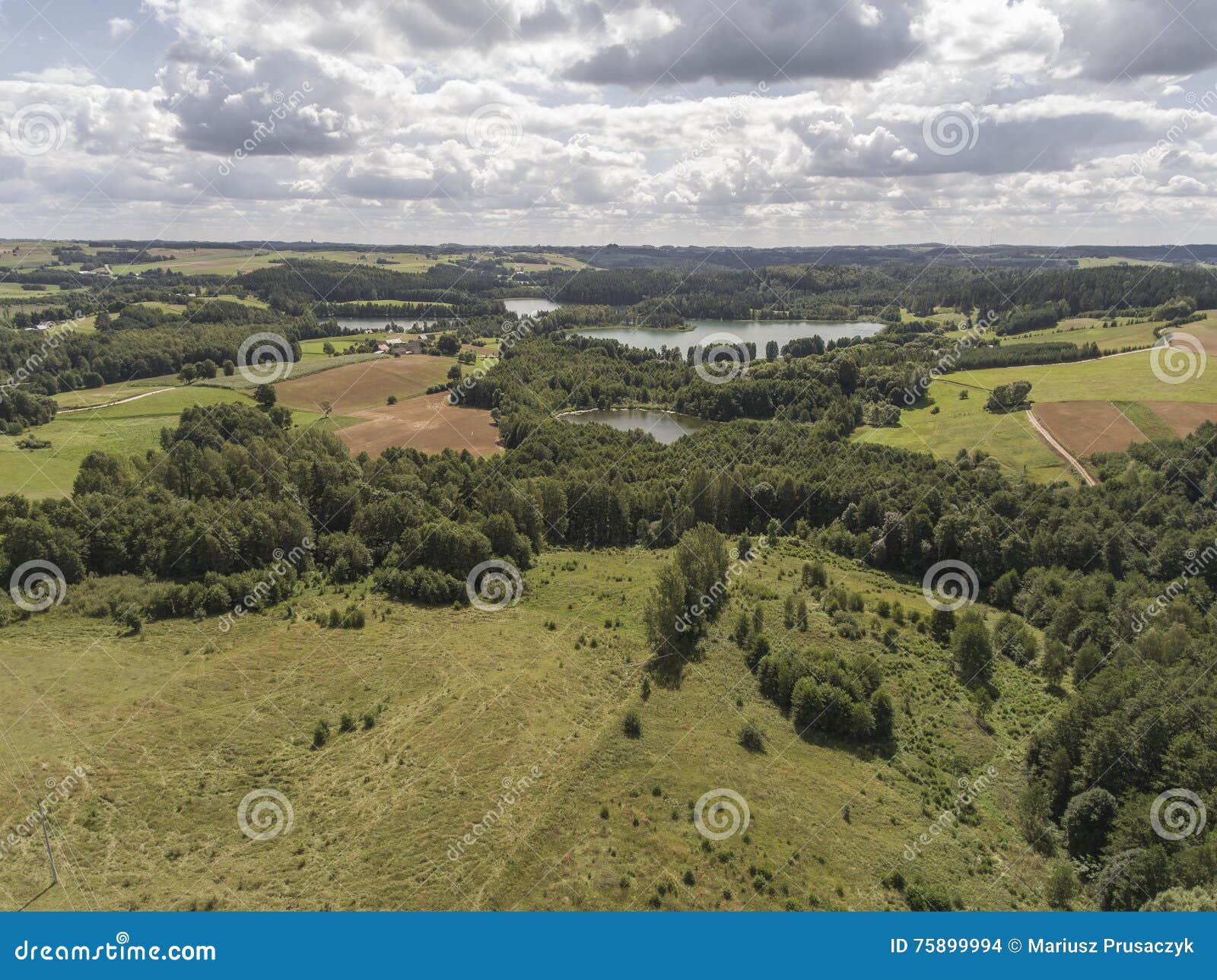 Suwalki Landscape Park, Poland. Summer Time. View from Above. Stock ...