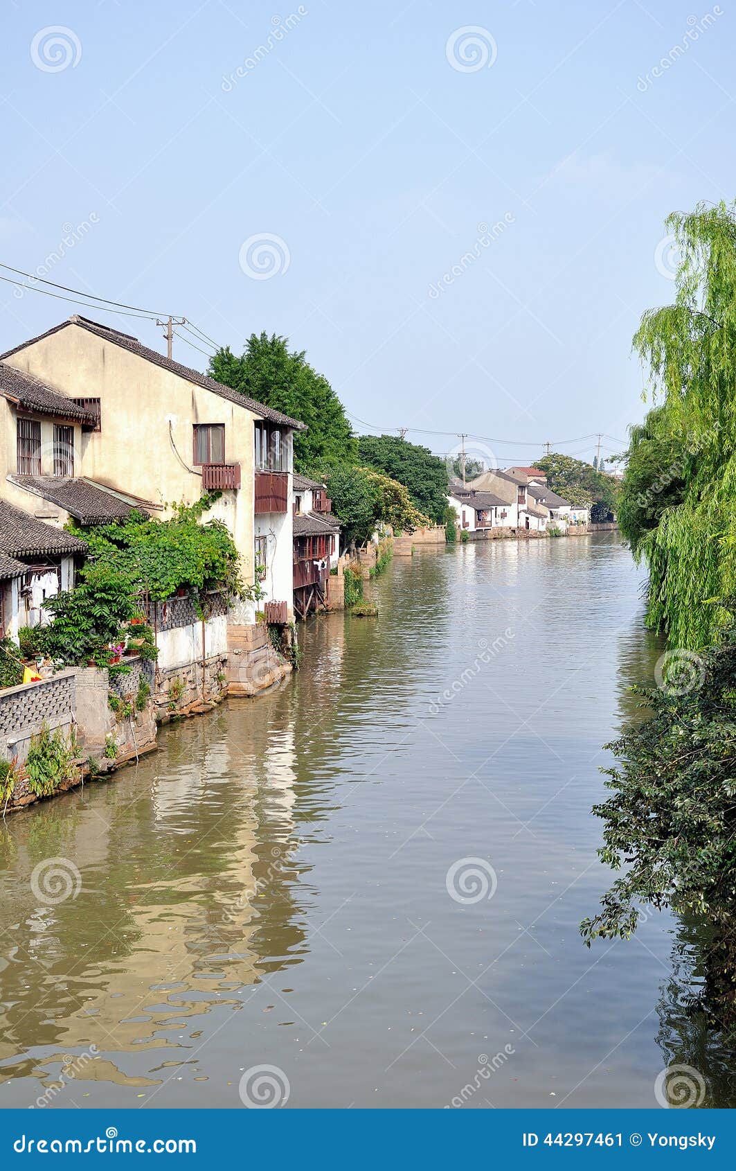 Suzhou River stock image. Image of tree, blue, river - 44297461