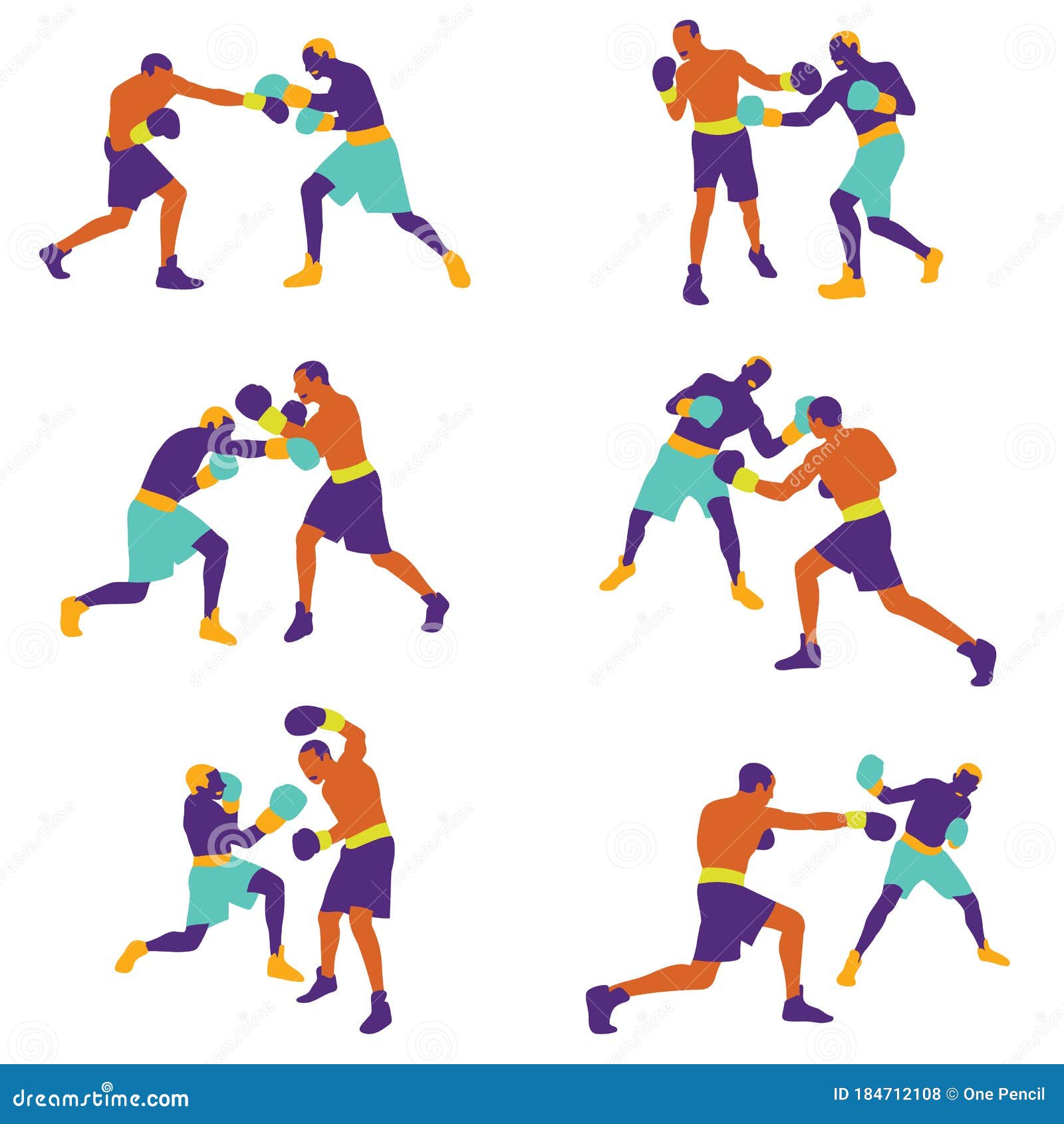 Boxing stock vector. Illustration of fighting, strength - 184712108