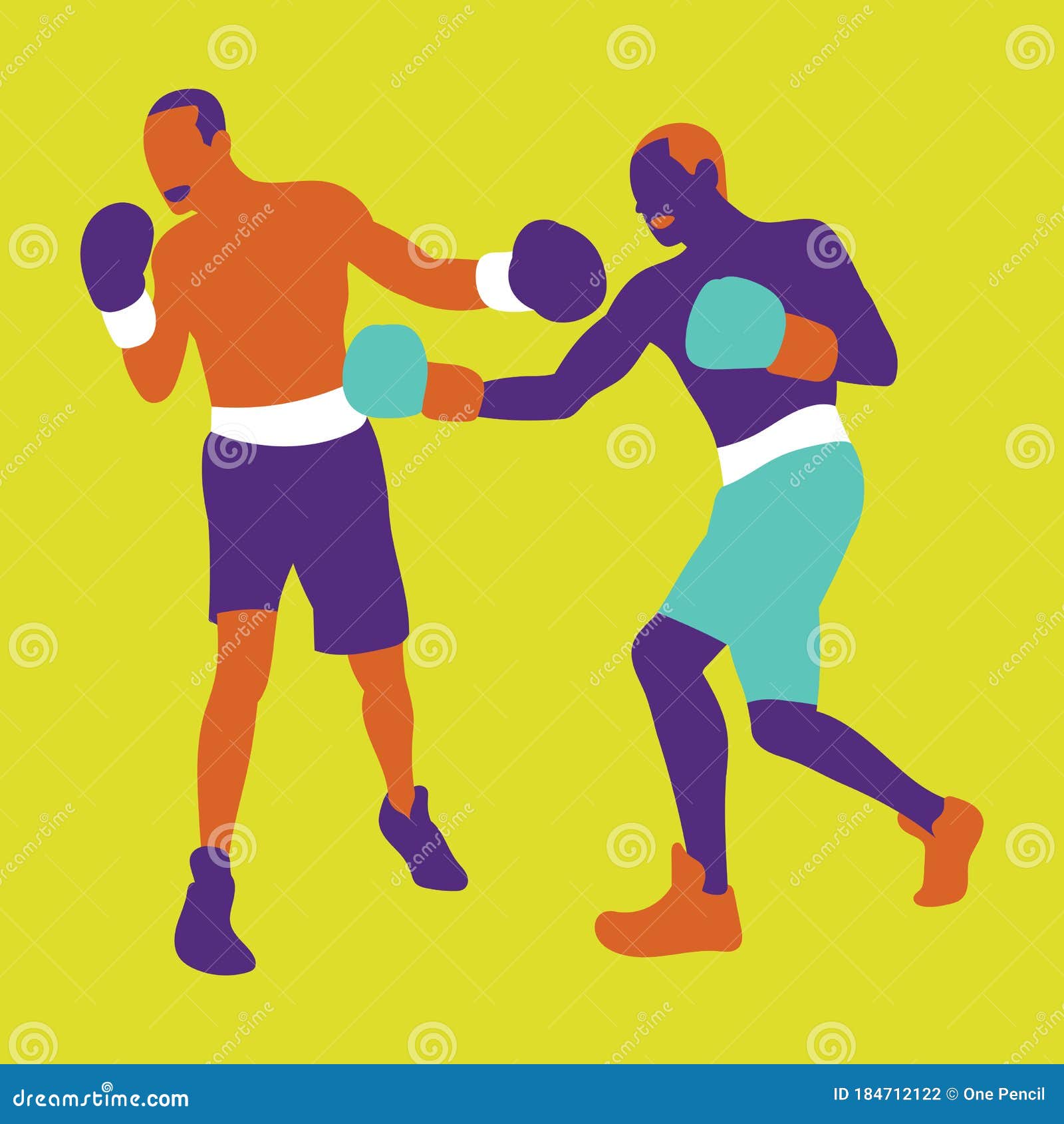 Boxing stock vector. Illustration of attack, motion - 184712122
