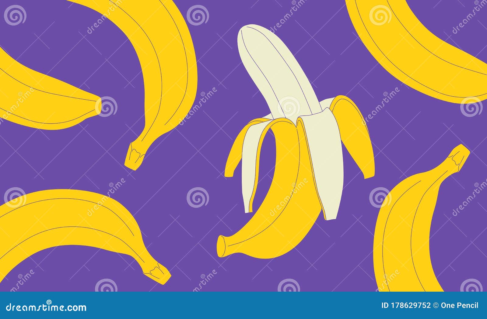 How To Draw Banana For Children. Step By Step Drawing Tutorial Vector ...